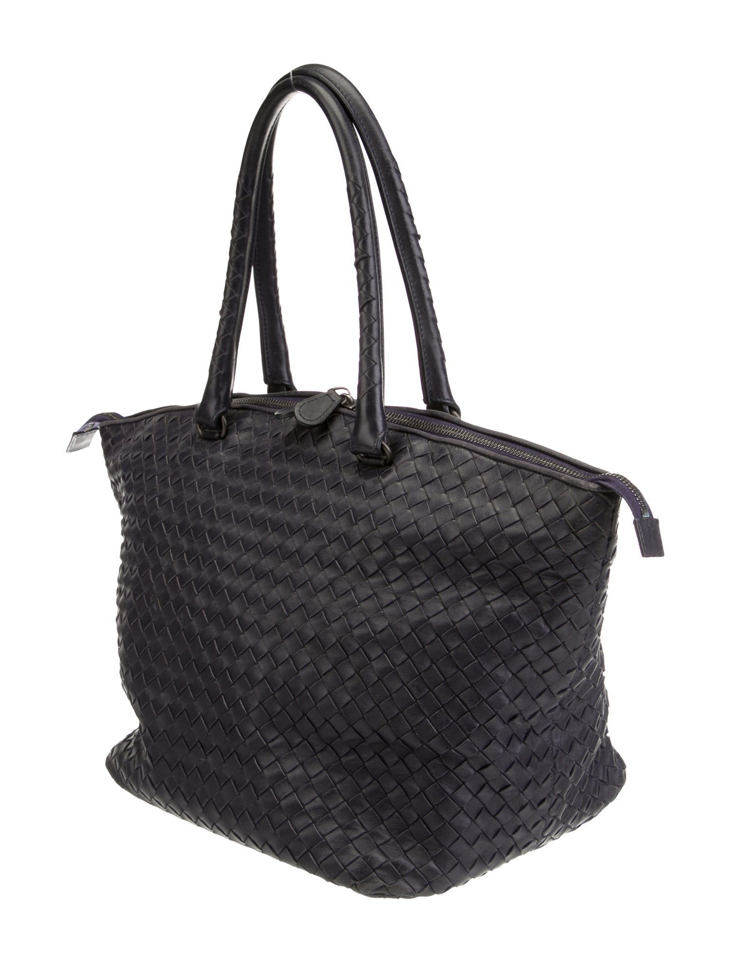 Bottega Veneta Intrecciato Leather Tote Bag - Purple Totes, Handbags ...