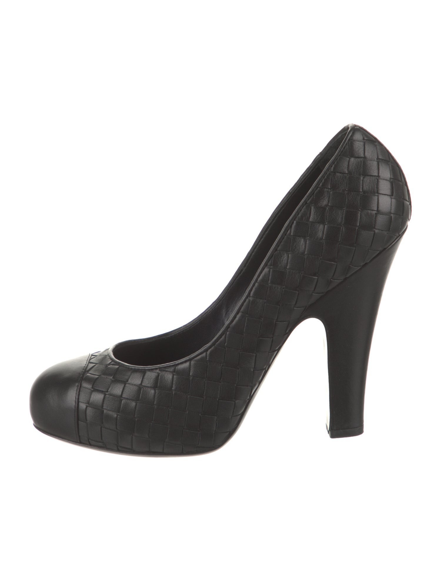 Bottega Veneta Intrecciato Weave Leather Pumps - Black Pumps, Shoes ...