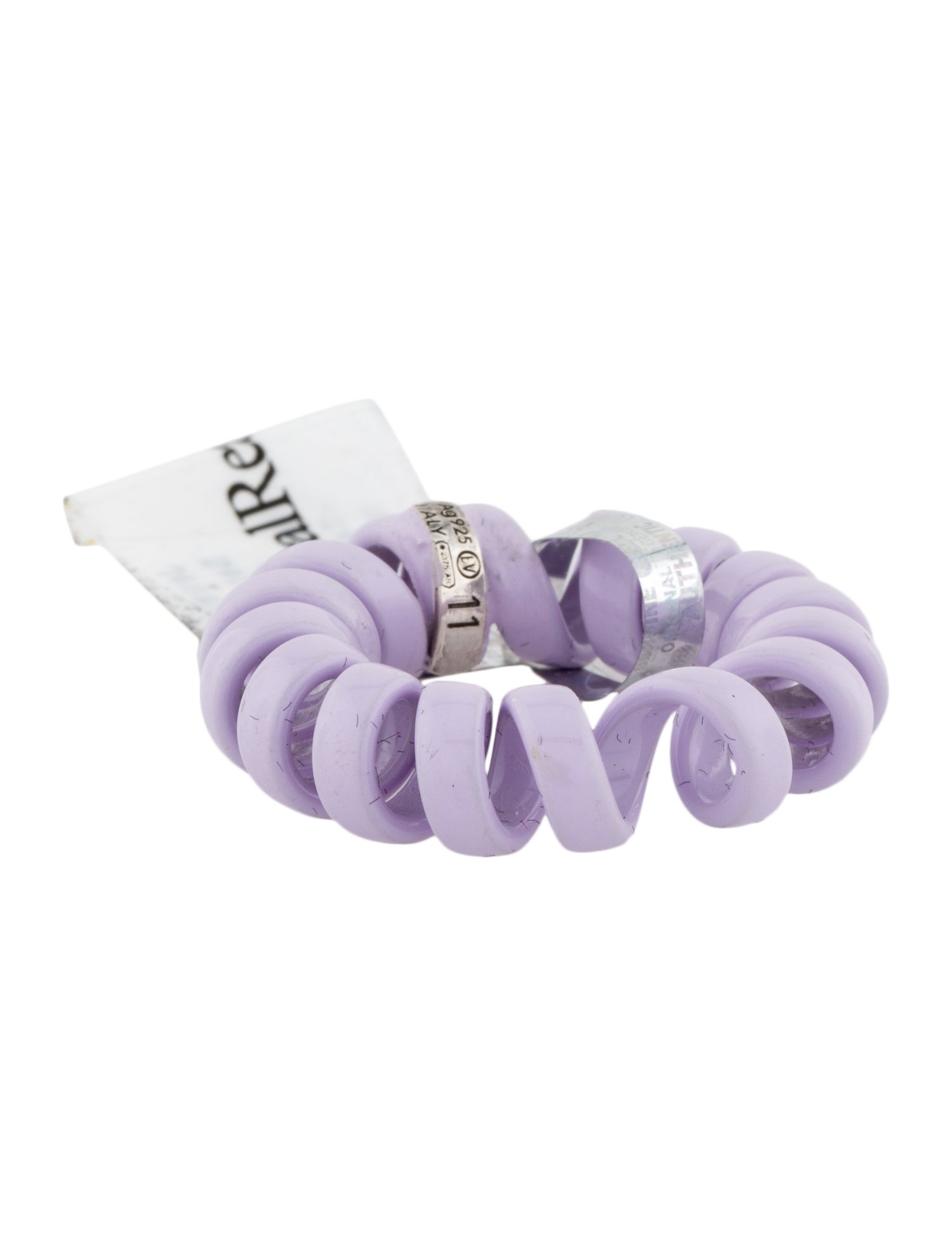 Bottega Veneta Enamel Cord Band Ring - Purple, 925 Sterling Silver Band ...