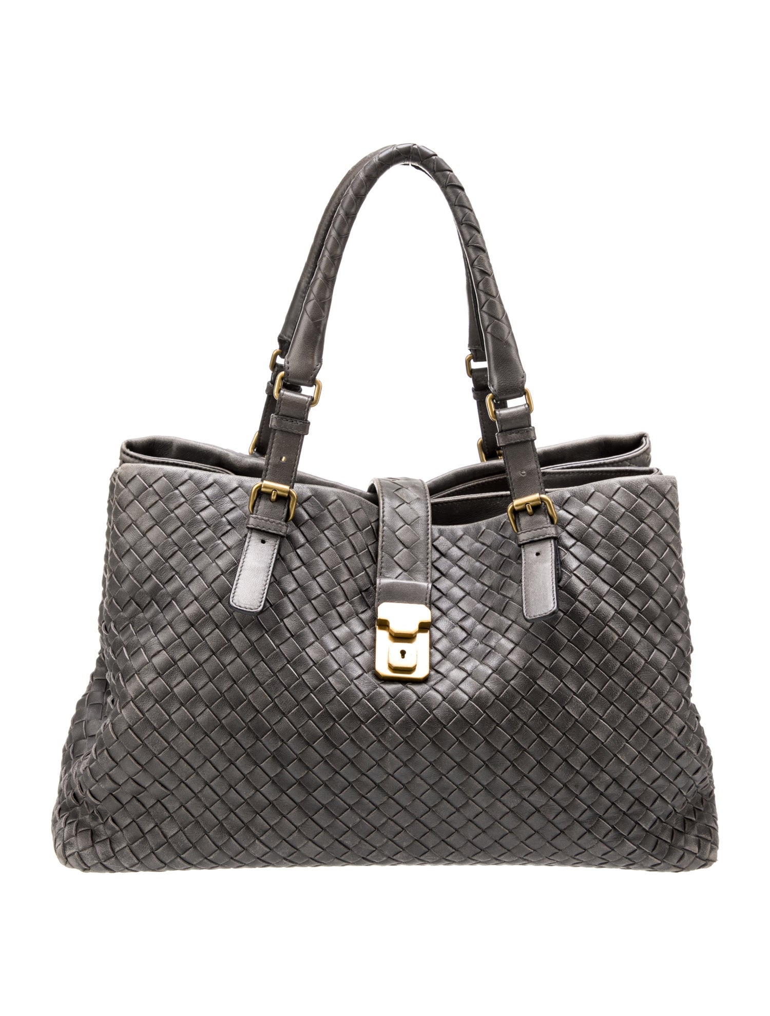 Bottega Veneta Intrecciato Medium Roma Bag - Grey Totes, Handbags ...