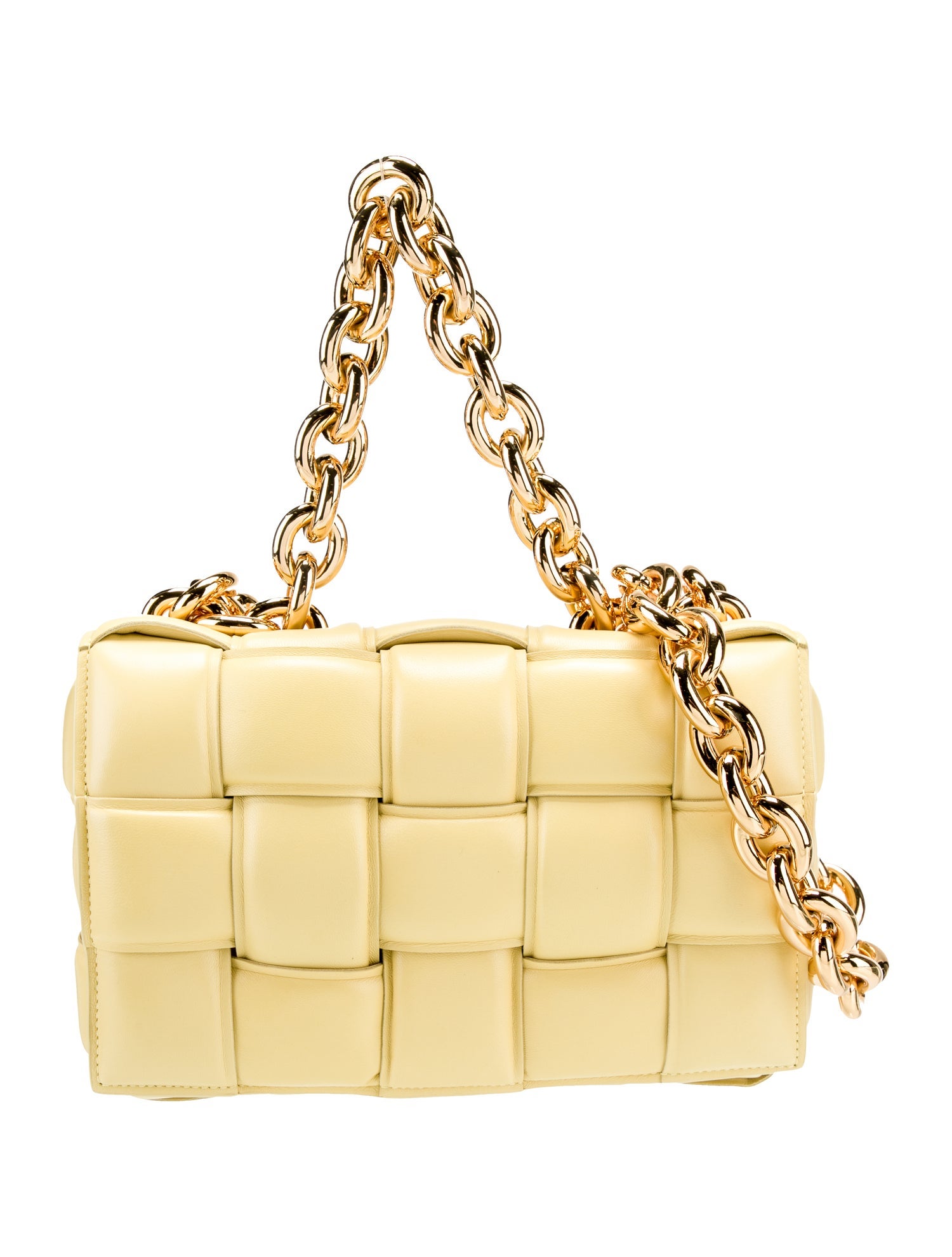 Bottega Veneta Padded Chain Cassette Bag - Yellow Crossbody Bags ...