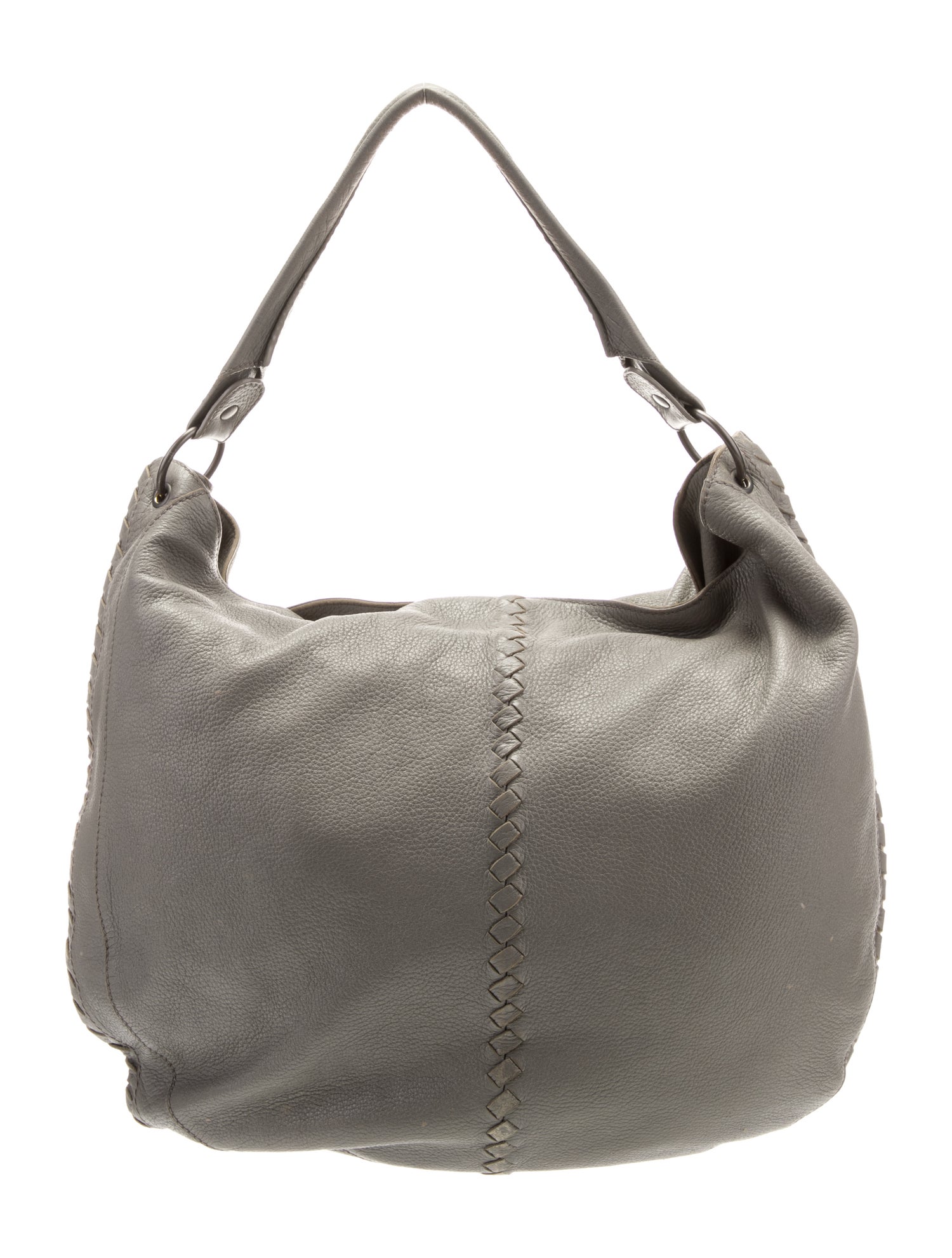 Bottega Veneta Large Cervo Hobo - Grey Hobos, Handbags - BOT266654 ...