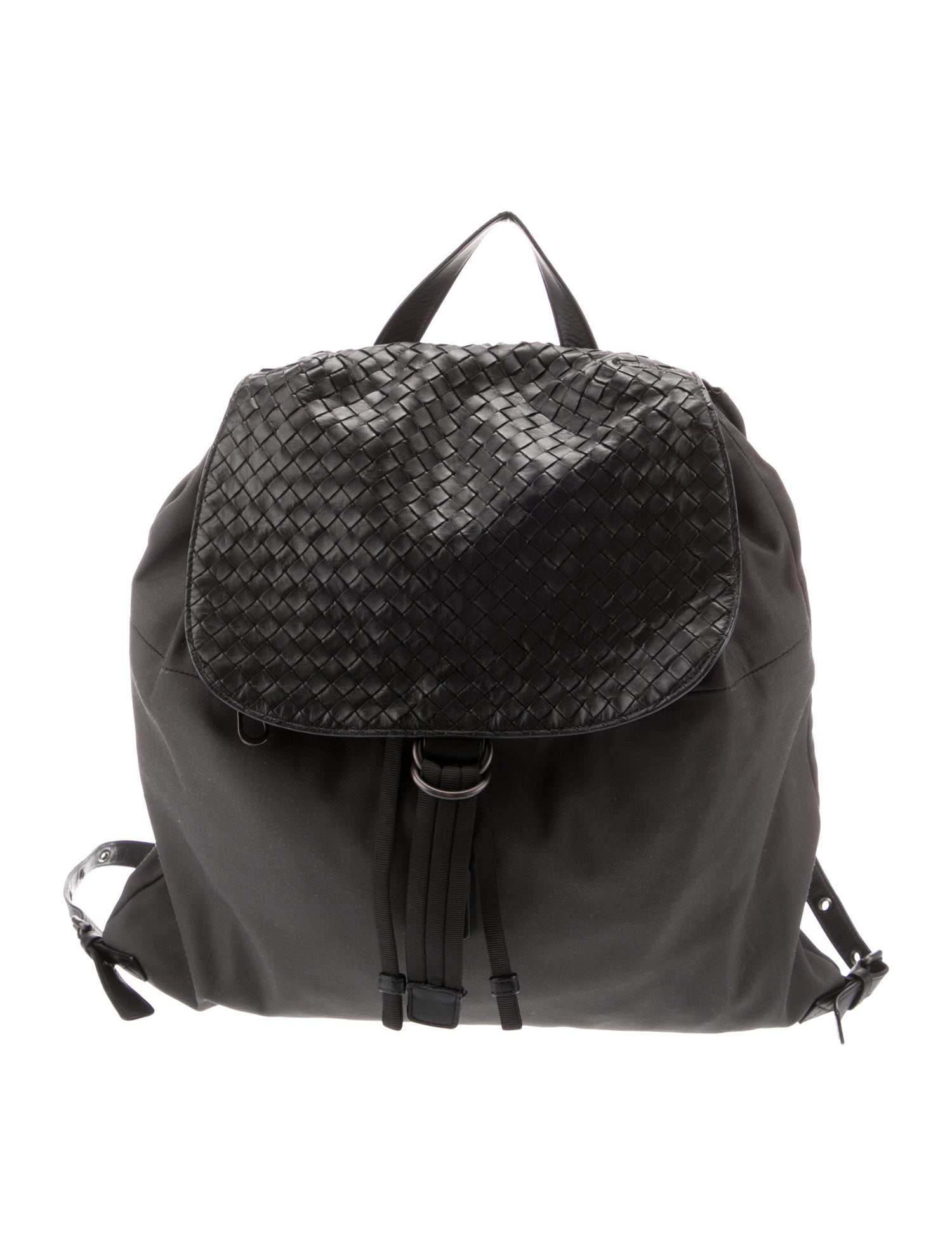 Bottega Veneta Intrecciato-Trimmed Rucksack - Grey Backpacks, Bags ...