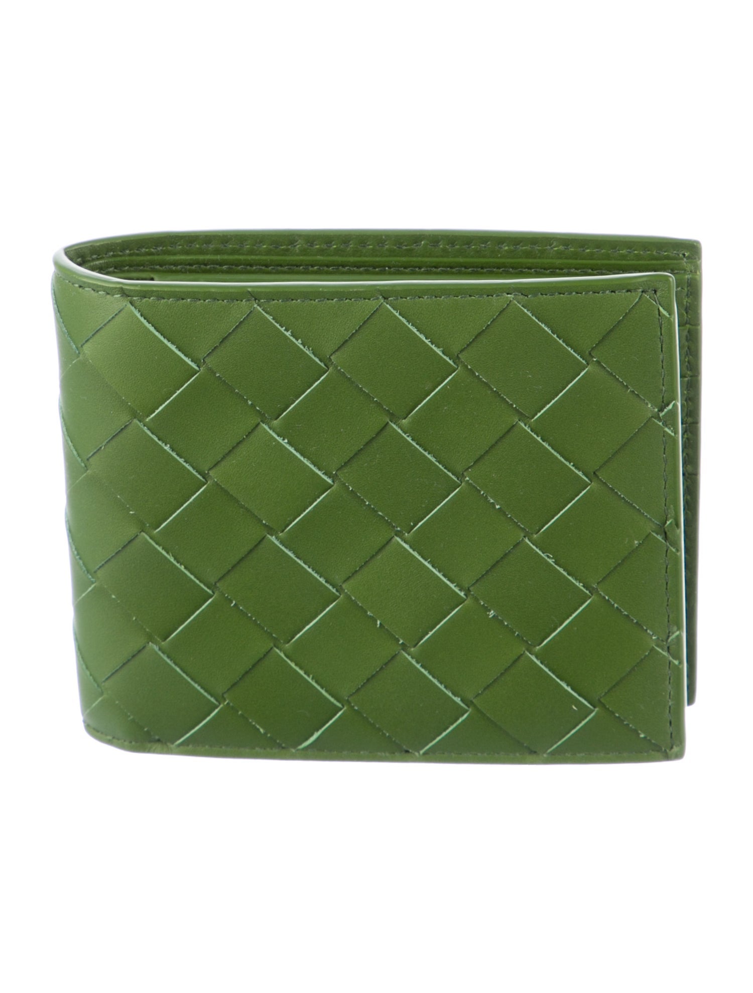 Bottega Veneta Intrecciato Weave Leather Bifold Wallet - Brown Wallets ...