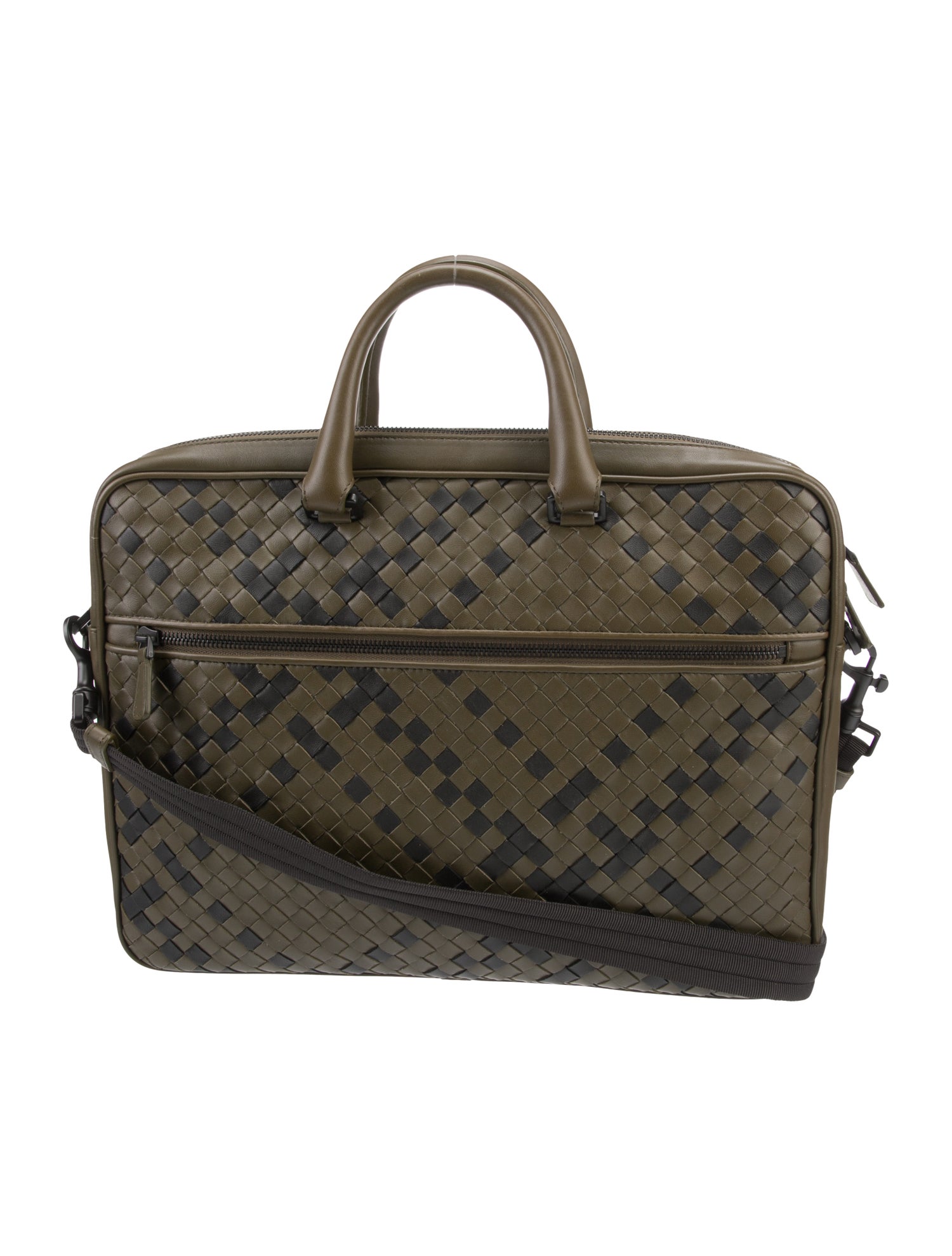 Bottega Veneta Intrecciato Leather Briefcase - Green Briefcases, Bags ...