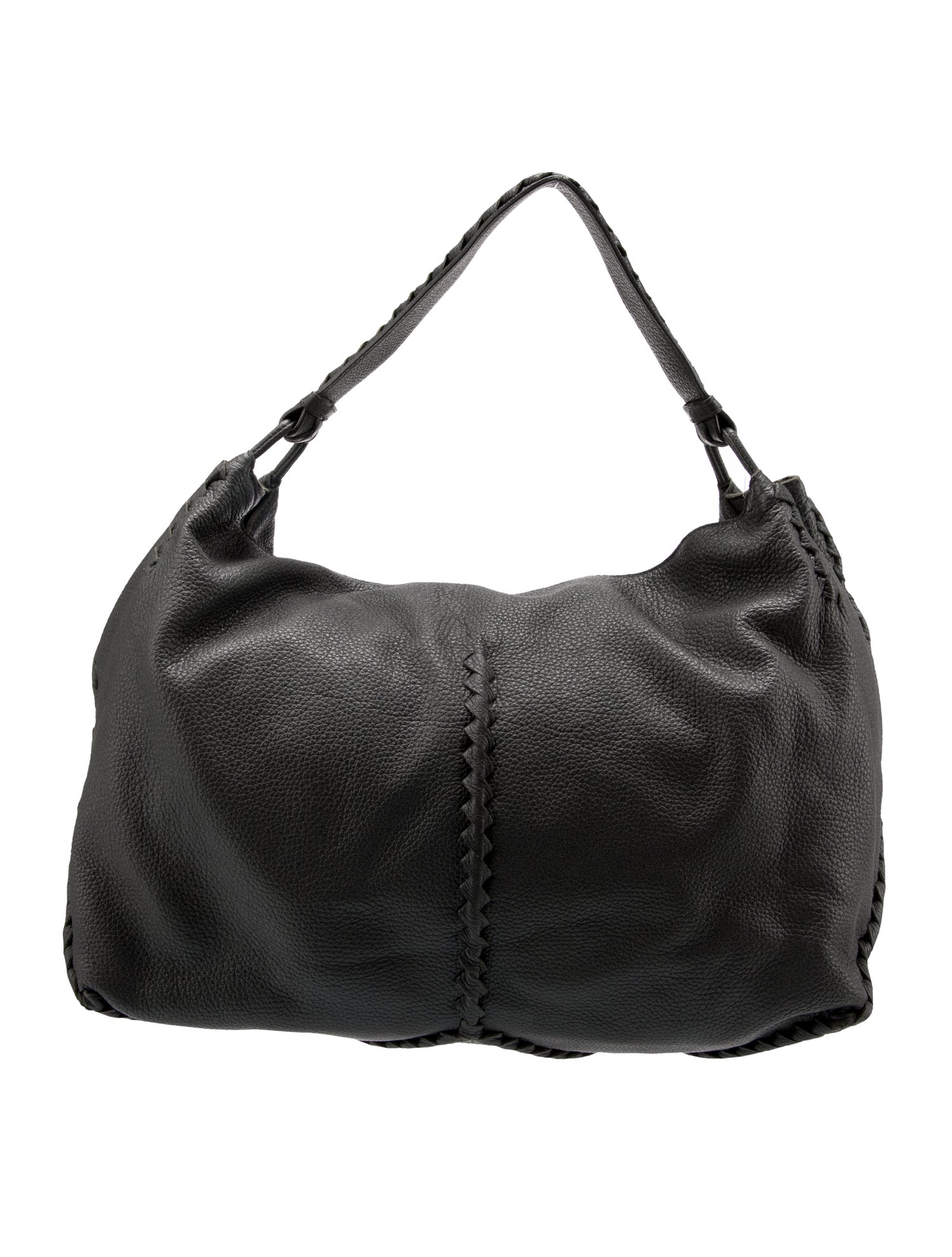 Bottega Veneta Leather Cervo Hobo - Grey Hobos, Handbags - BOT273539 ...