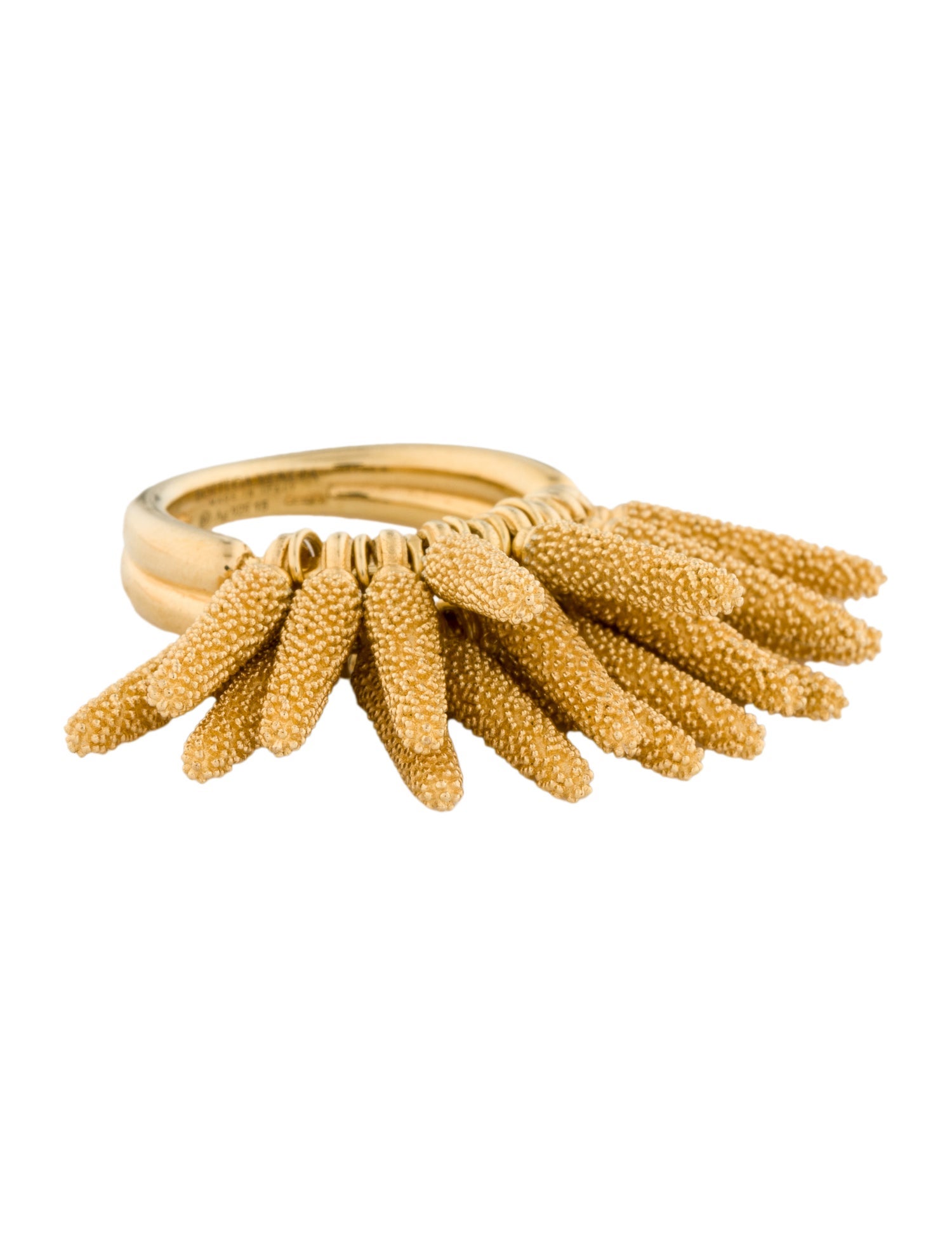 Bottega Veneta Frosted Spikey Ring - Sterling Silver Cocktail Ring ...