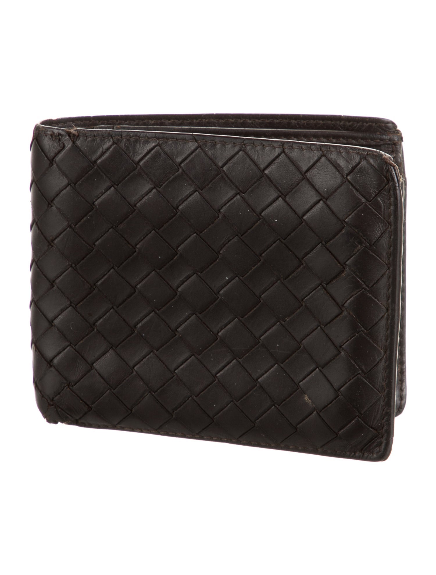 Bottega Veneta Intrecciato Weave Leather Bifold Wallet - Brown Wallets ...