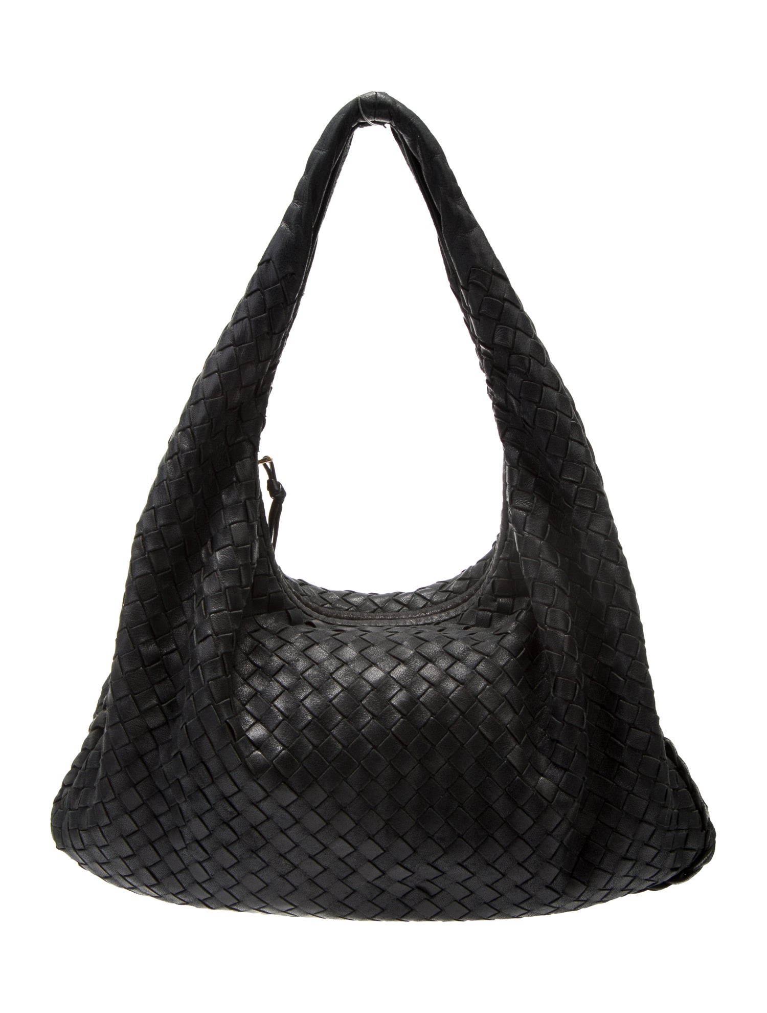 Bottega Veneta Intrecciato Veneta Hobo Small Vintage - Black Hobos ...
