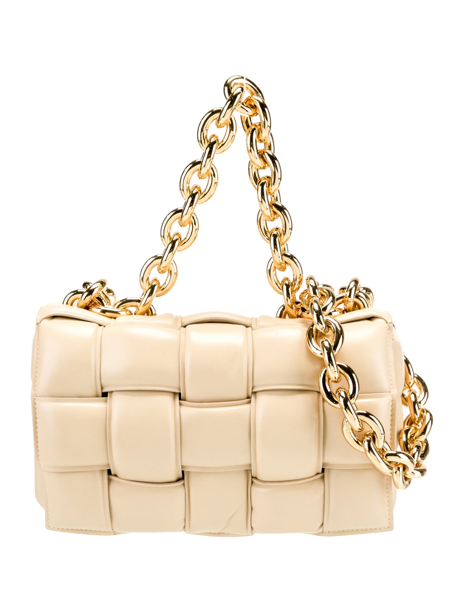 Bottega Veneta Intrecciato Padded Chain Cassette Bag - Green Handle ...