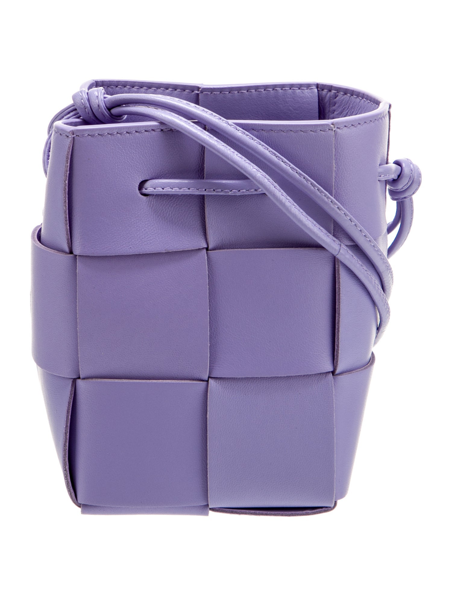 Bottega Veneta Leather Cassette Mini - Purple Bucket Bags, Handbags ...