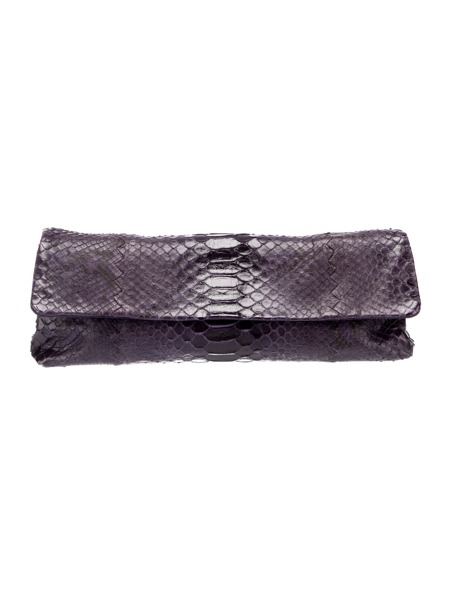 Bottega Veneta Python Clutch - Purple Clutches, Handbags - BOT288891 ...