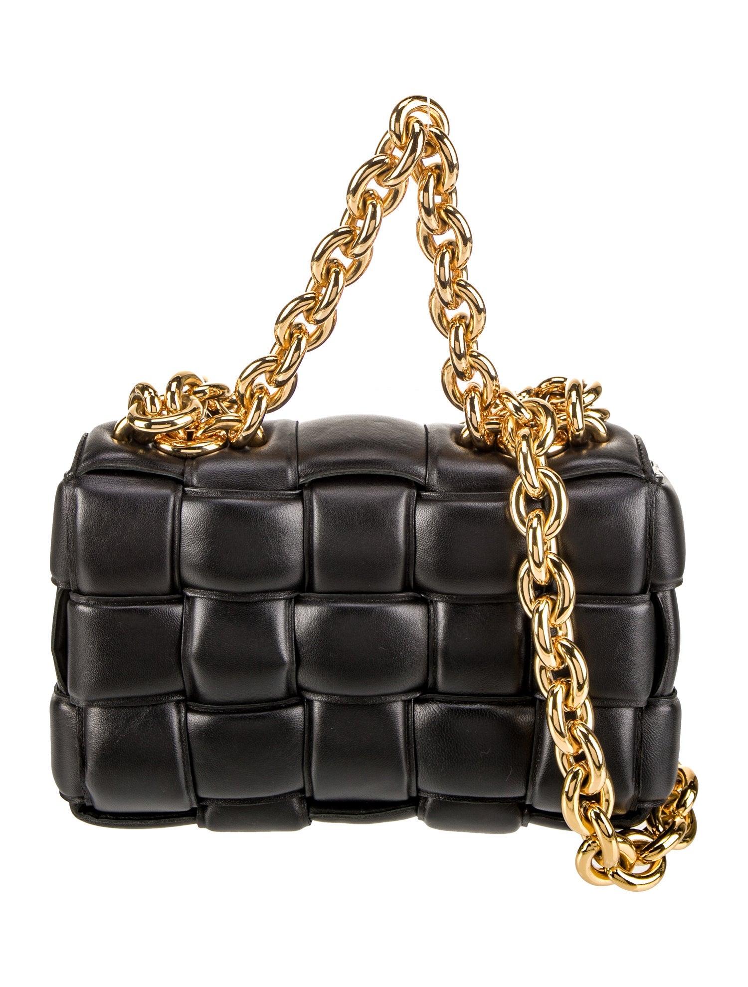 Bottega Veneta Intrecciato Chain Padded Cassette - Black Crossbody Bags ...