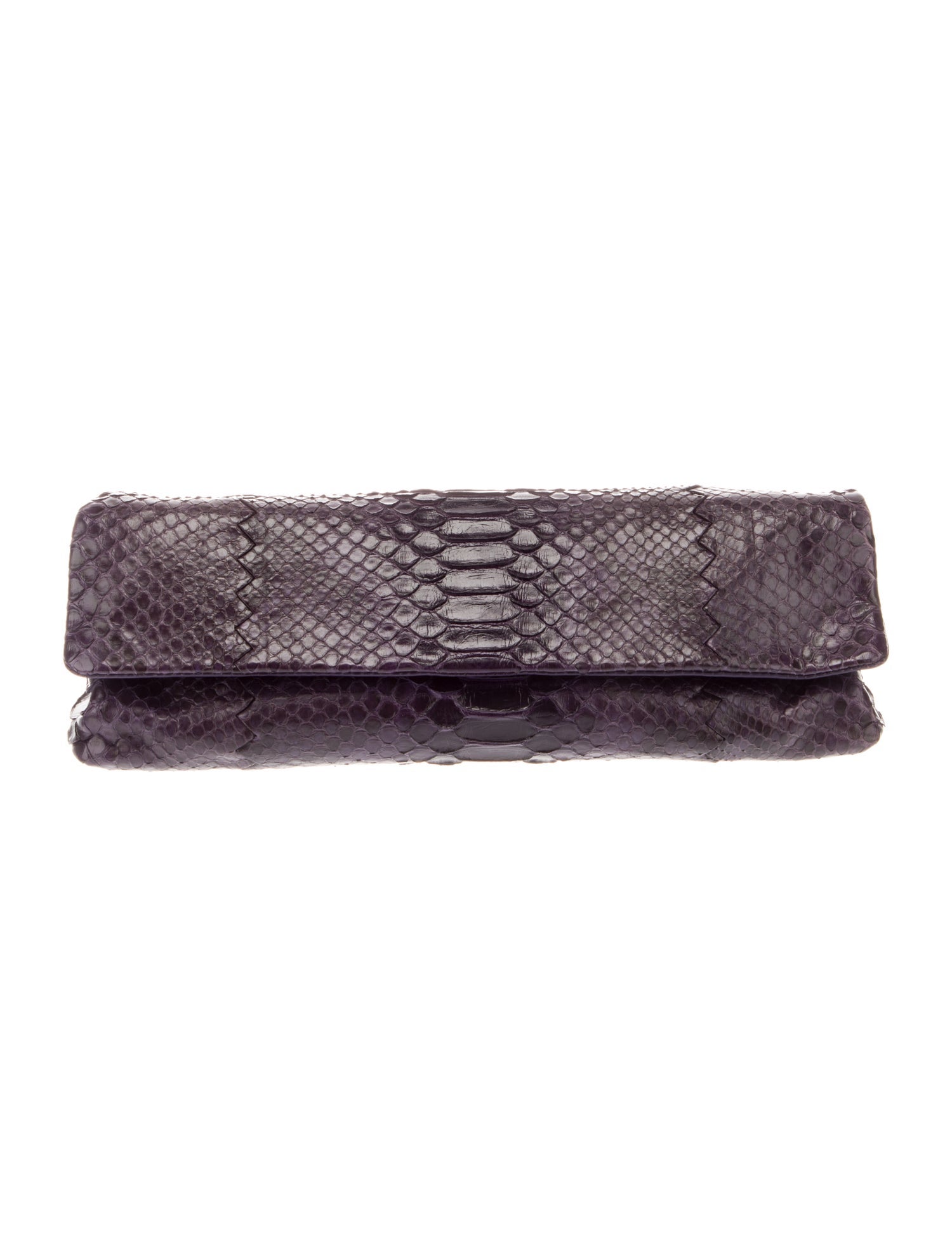 Bottega Veneta Python Clutch - Purple Clutches, Handbags - BOT290907 ...
