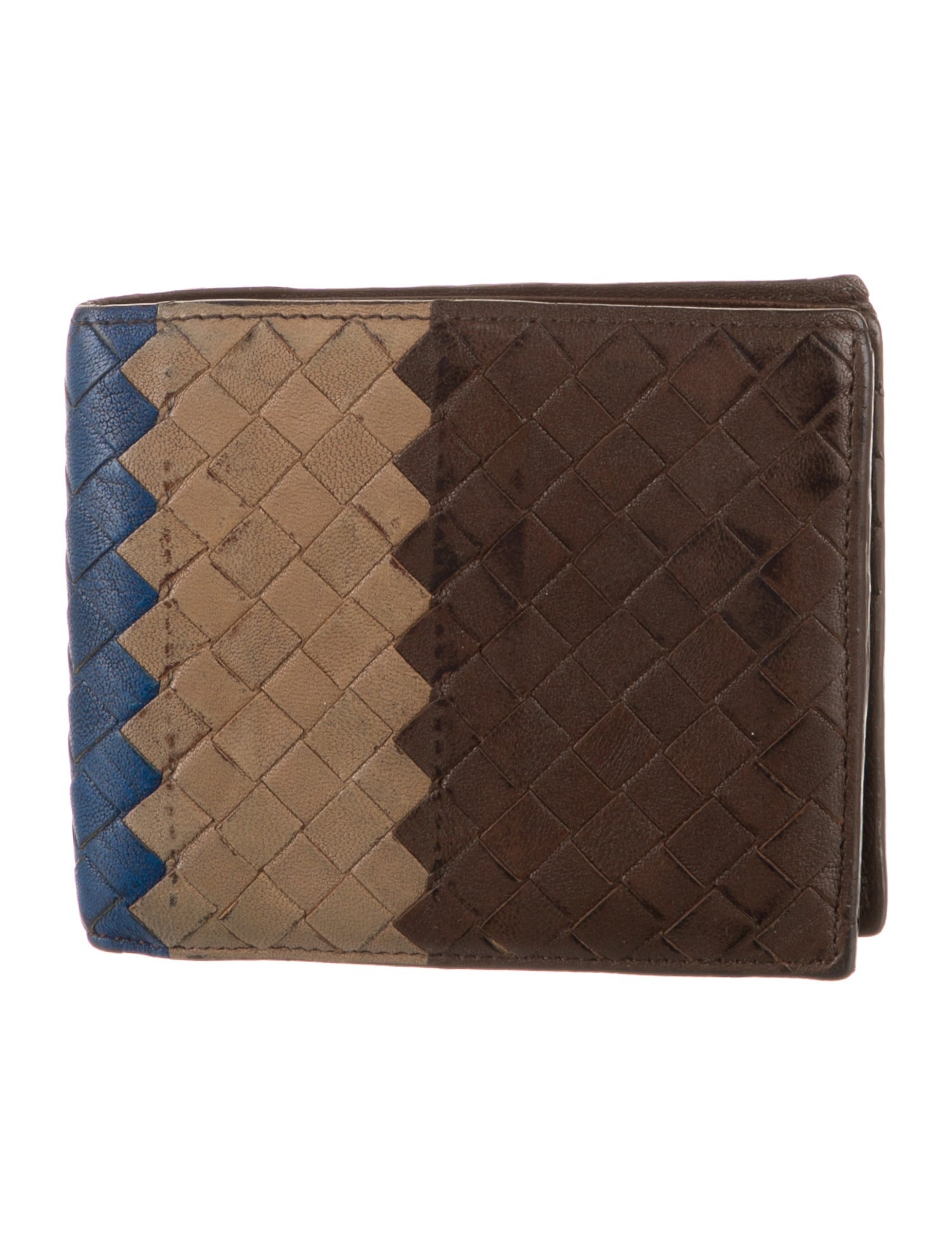Bottega Veneta Vintage Intrecciato Weave Bifold Wallet - Brown Wallets ...