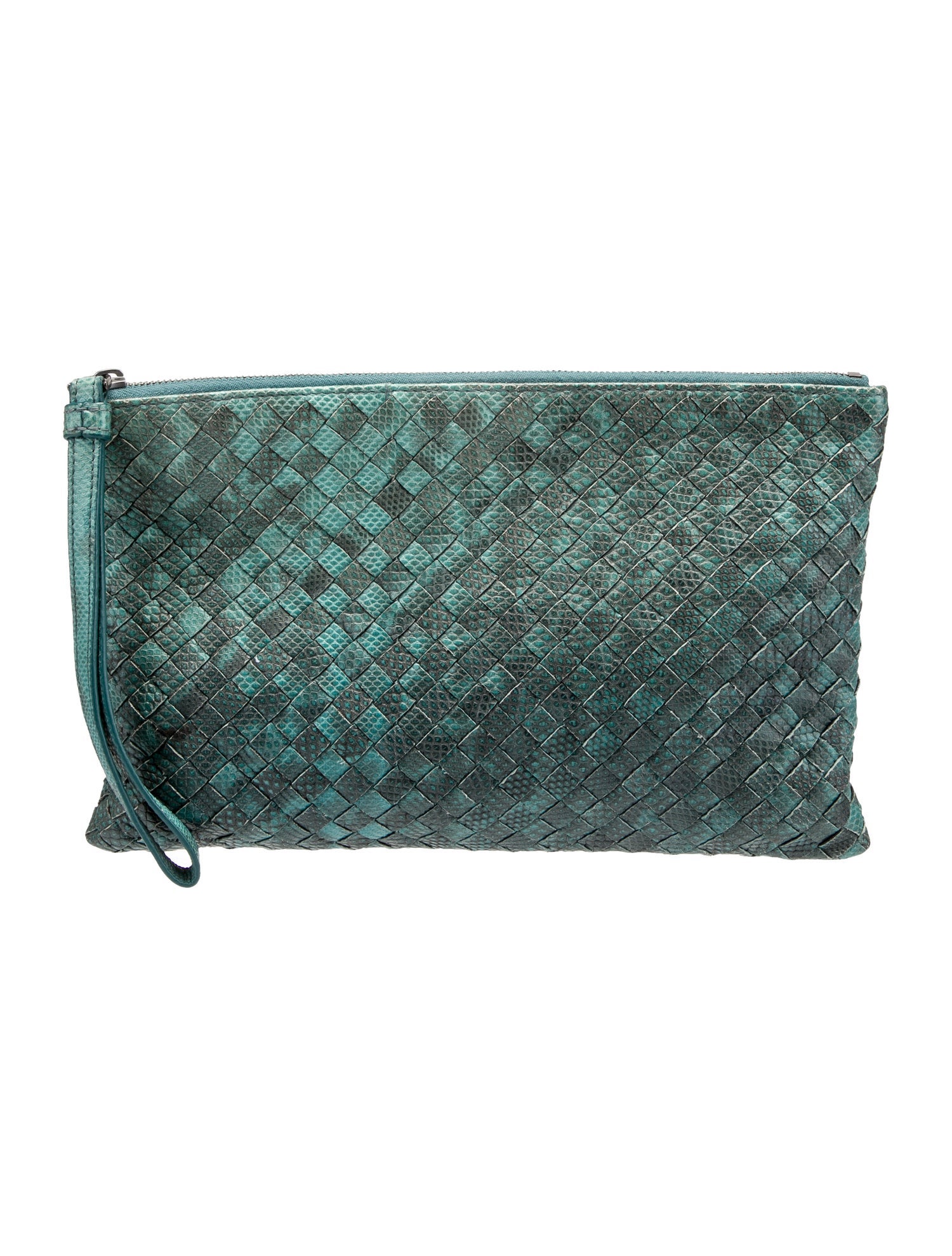 Bottega Veneta Intrecciato Clutch Mini - Blue Clutches, Handbags ...