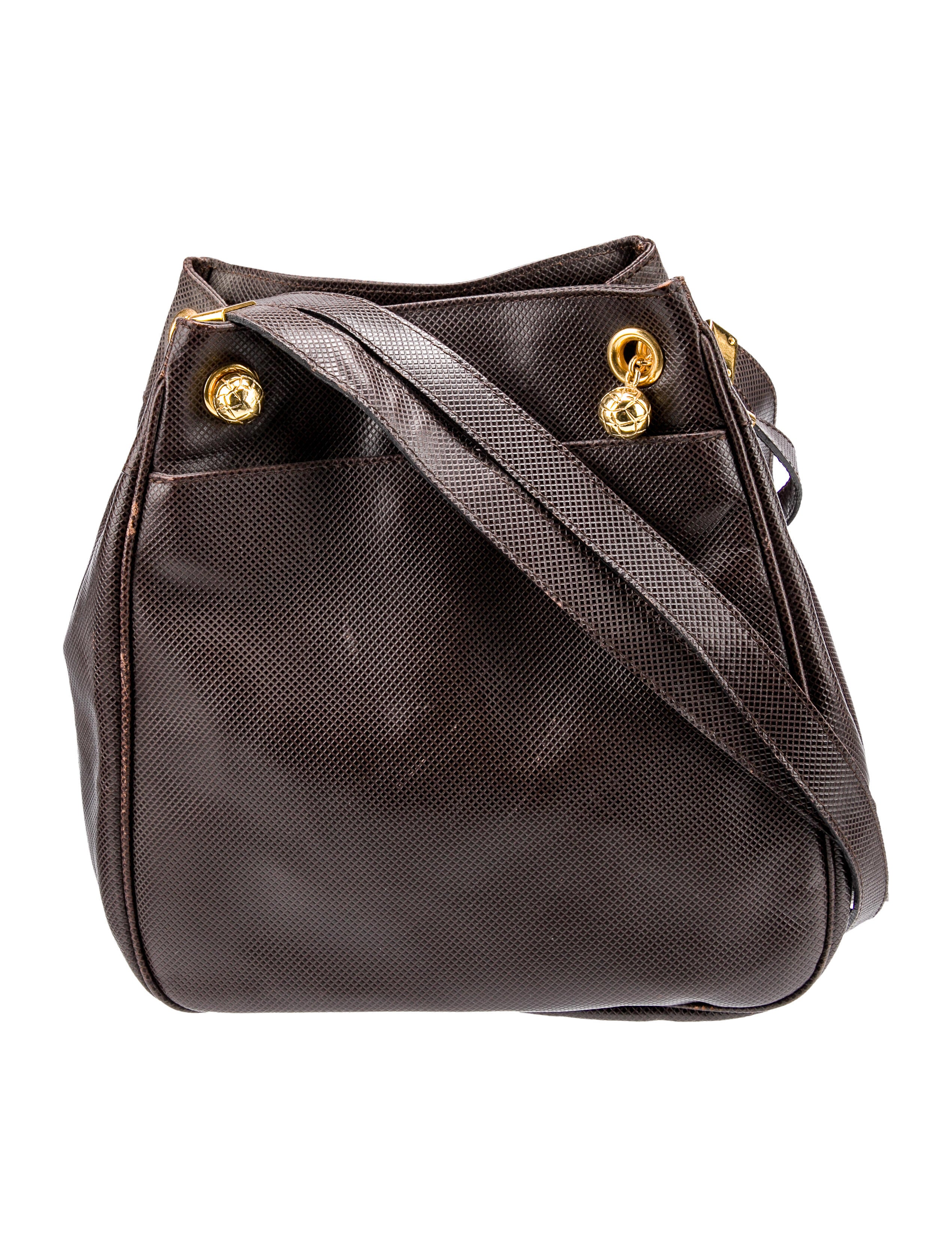 Bottega Veneta Leather Bucket Bag Vintage - Brown Crossbody Bags ...