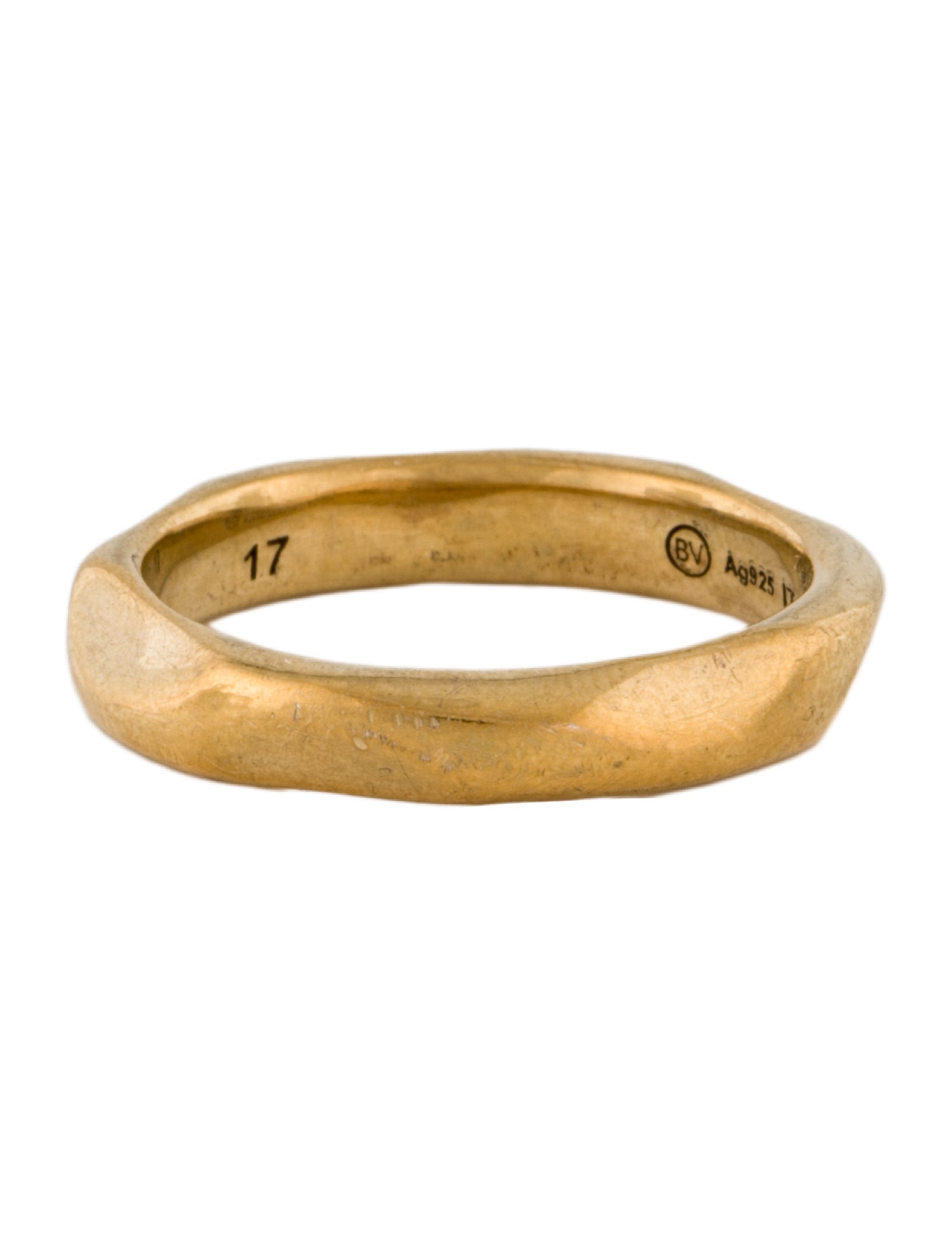 Bottega Veneta Band Ring - Sterling Silver Band, Rings - BOT301436 ...