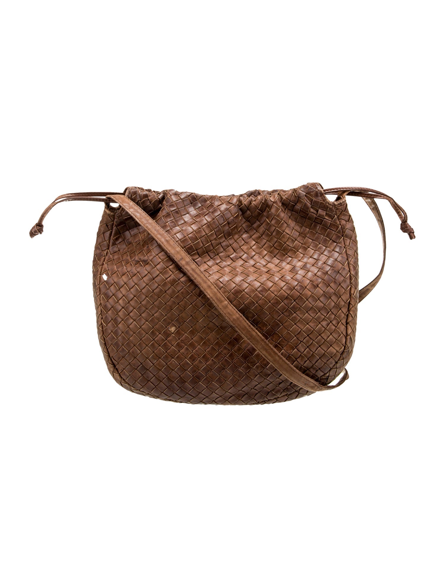 Bottega Veneta Intrecciato Bucket Bag Small Vintage - Brown Crossbody ...