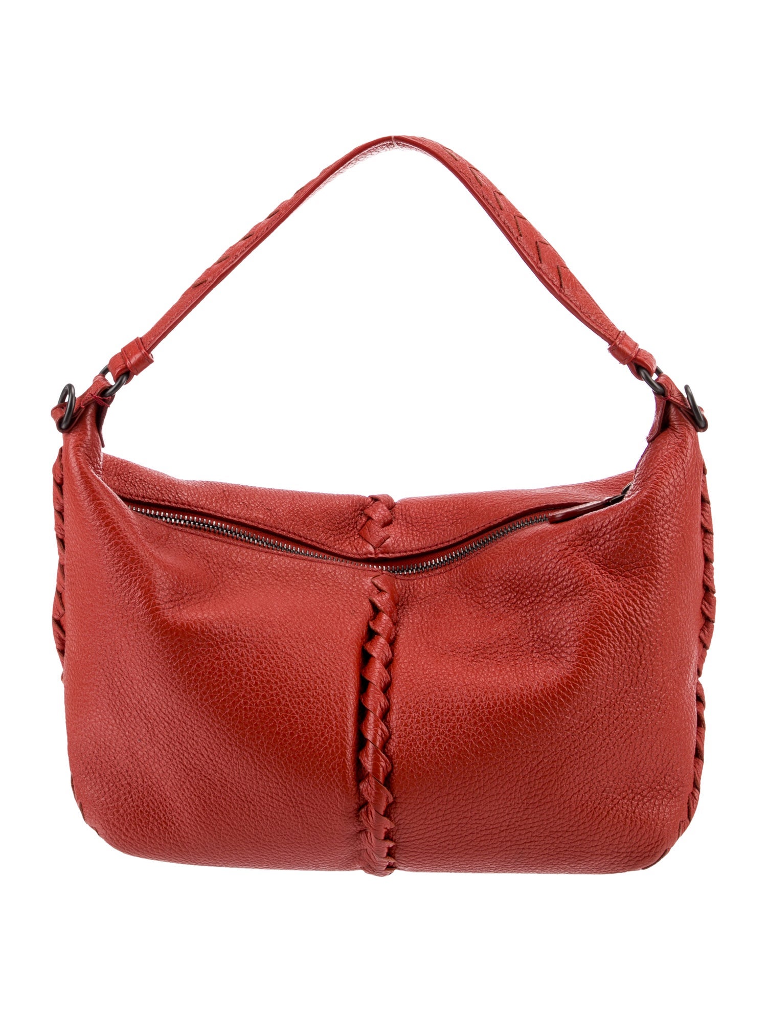 Bottega Veneta Intrecciato Cervo Hobo - Red Shoulder Bags, Handbags ...