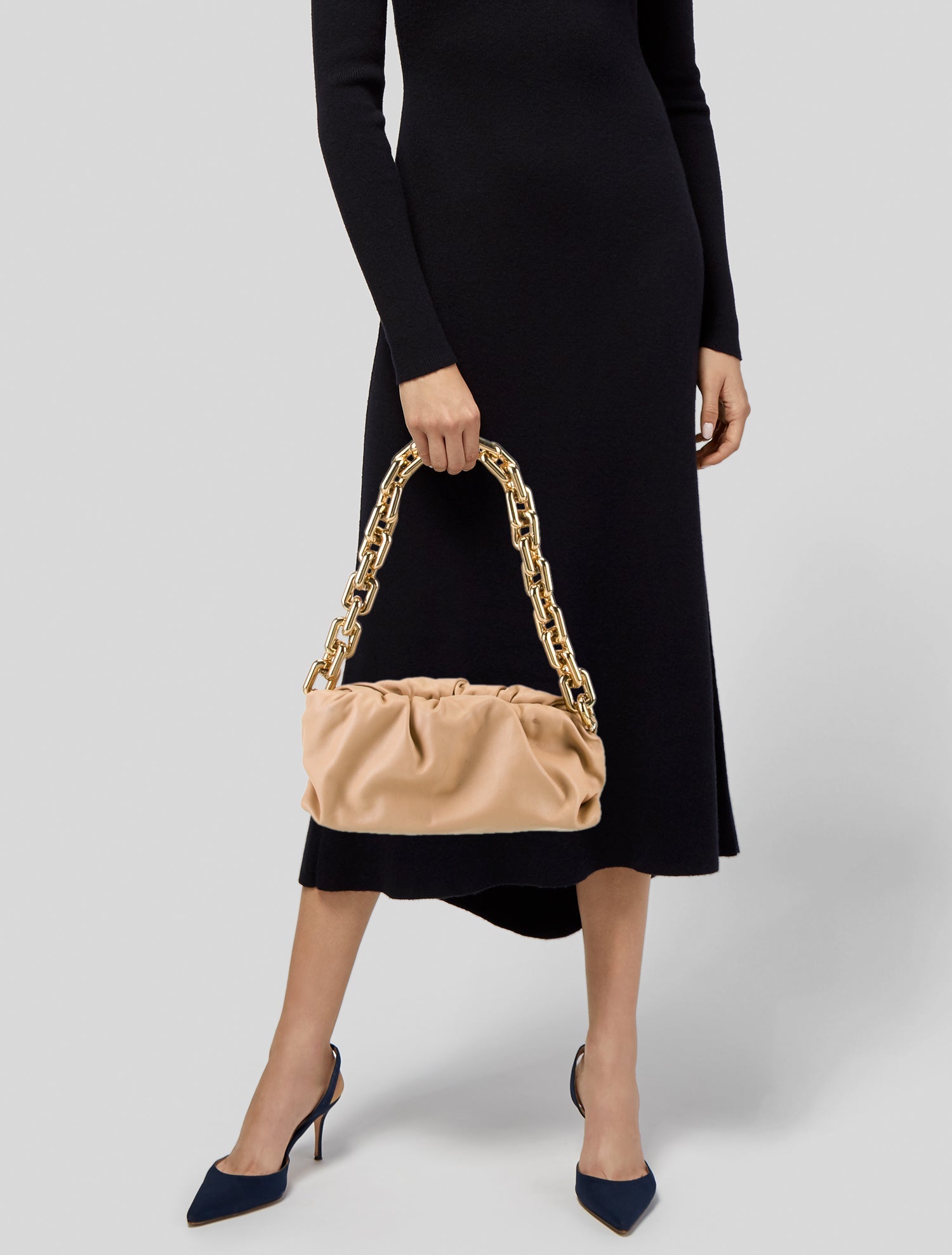 Bottega Veneta Leather Chain Pouch - Green Shoulder Bags, Handbags ...