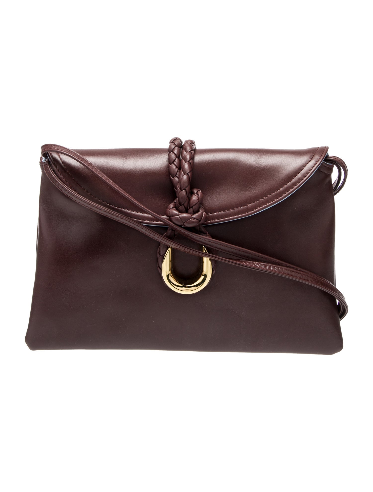 Bottega Veneta Leather Liberta Small - Burgundy Crossbody Bags ...