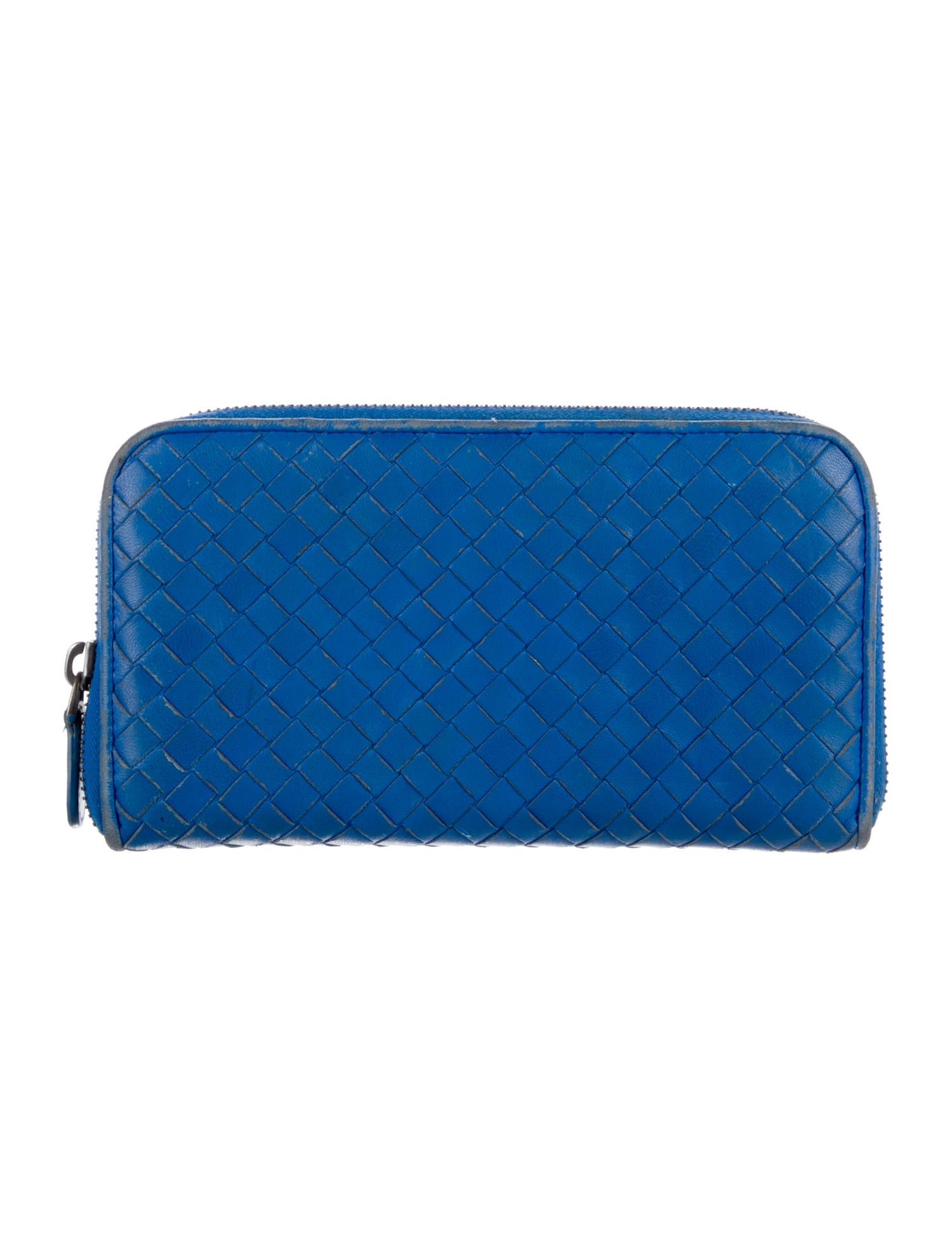 Bottega Veneta 1775137 Intrecciato Weave Continental Wallet - Blue ...