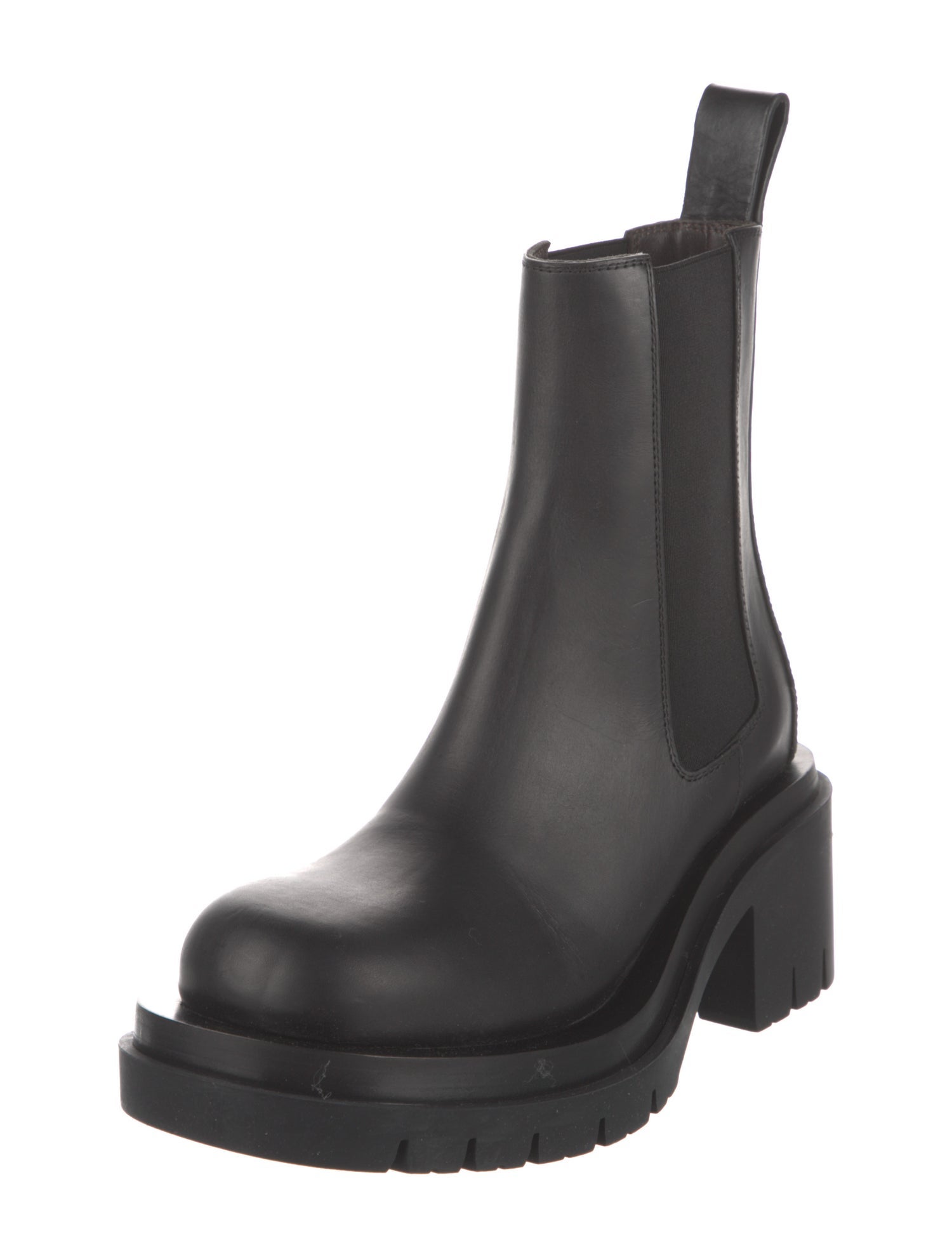 Bottega Veneta Leather Colorblock Pattern Chelsea Boots - Black Boots ...