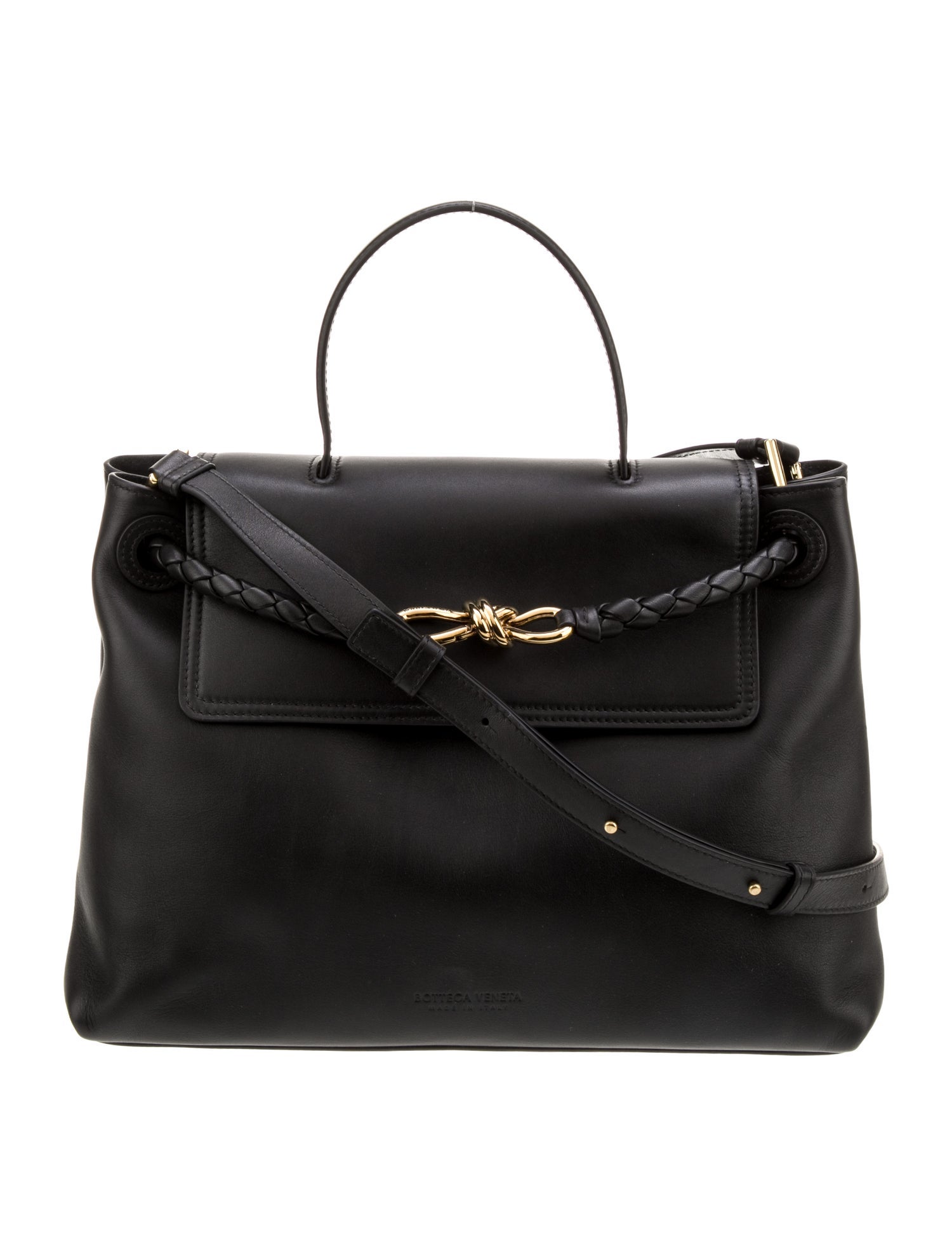 Bottega Veneta Leather Ciao Ciao Knot - Black Shoulder Bags, Handbags ...