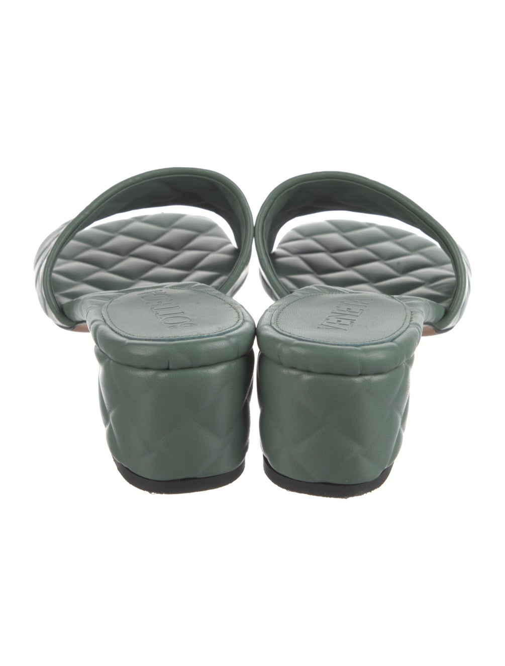 Bottega Veneta Amy Leather Slides - Green Sandals, Shoes - BOT332399 ...