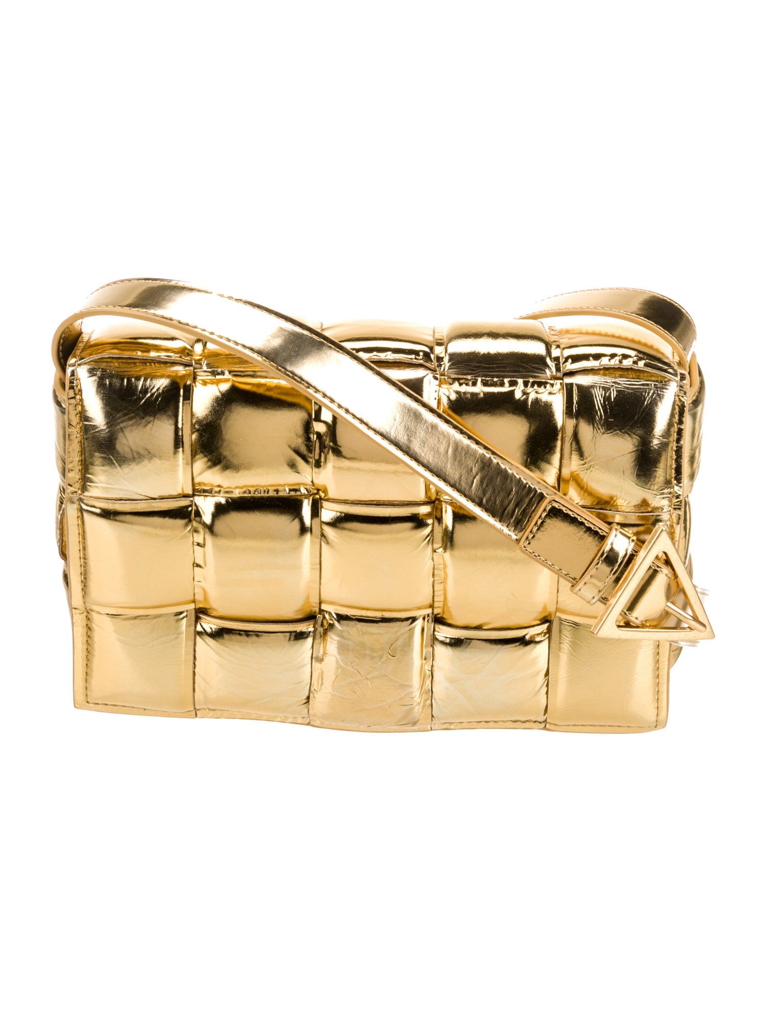 Bottega Veneta Intrecciato Padded Cassette w/ Tags - Gold Crossbody ...