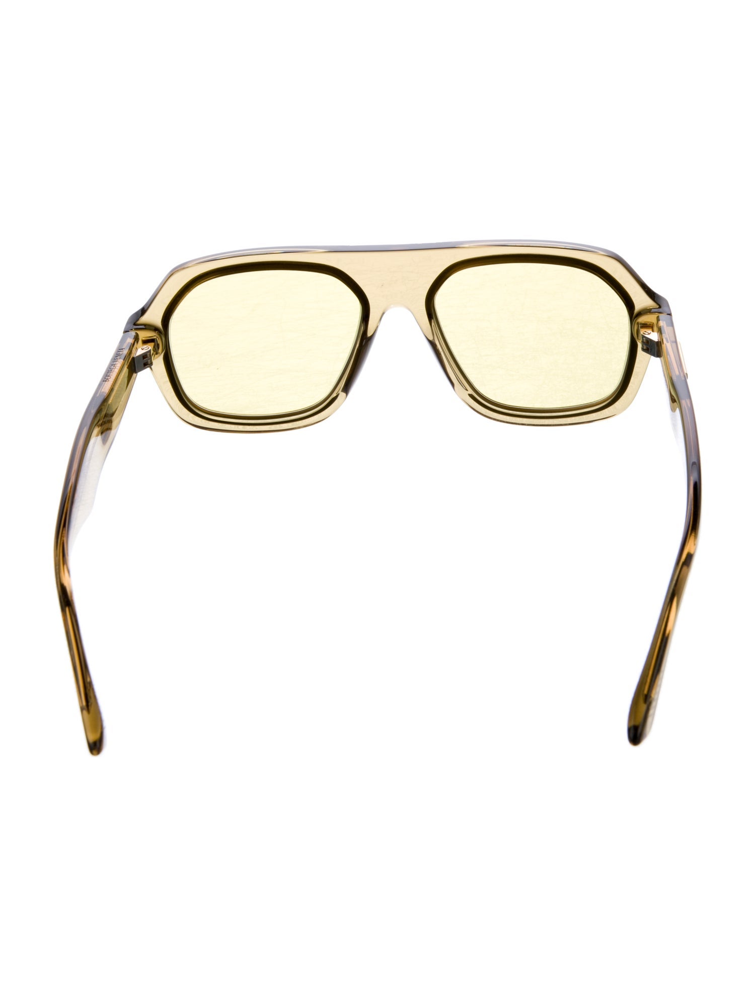 Bottega Veneta Oversize Tinted Sunglasses - Yellow Sunglasses ...