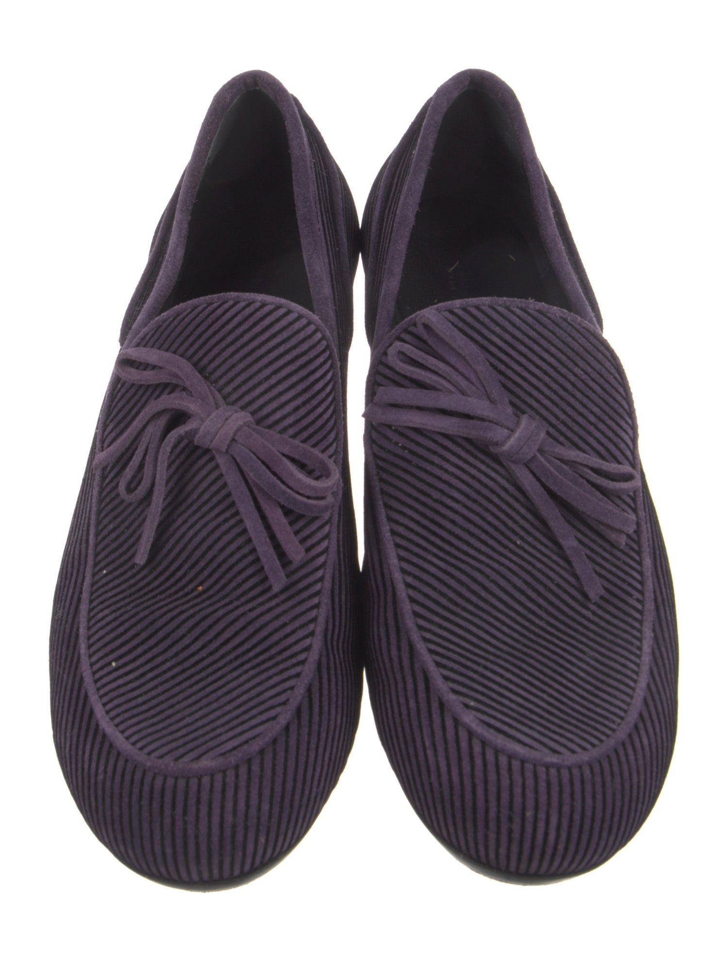 Bottega Veneta Velvet Bow Accents Loafers - Purple Loafers, Shoes ...