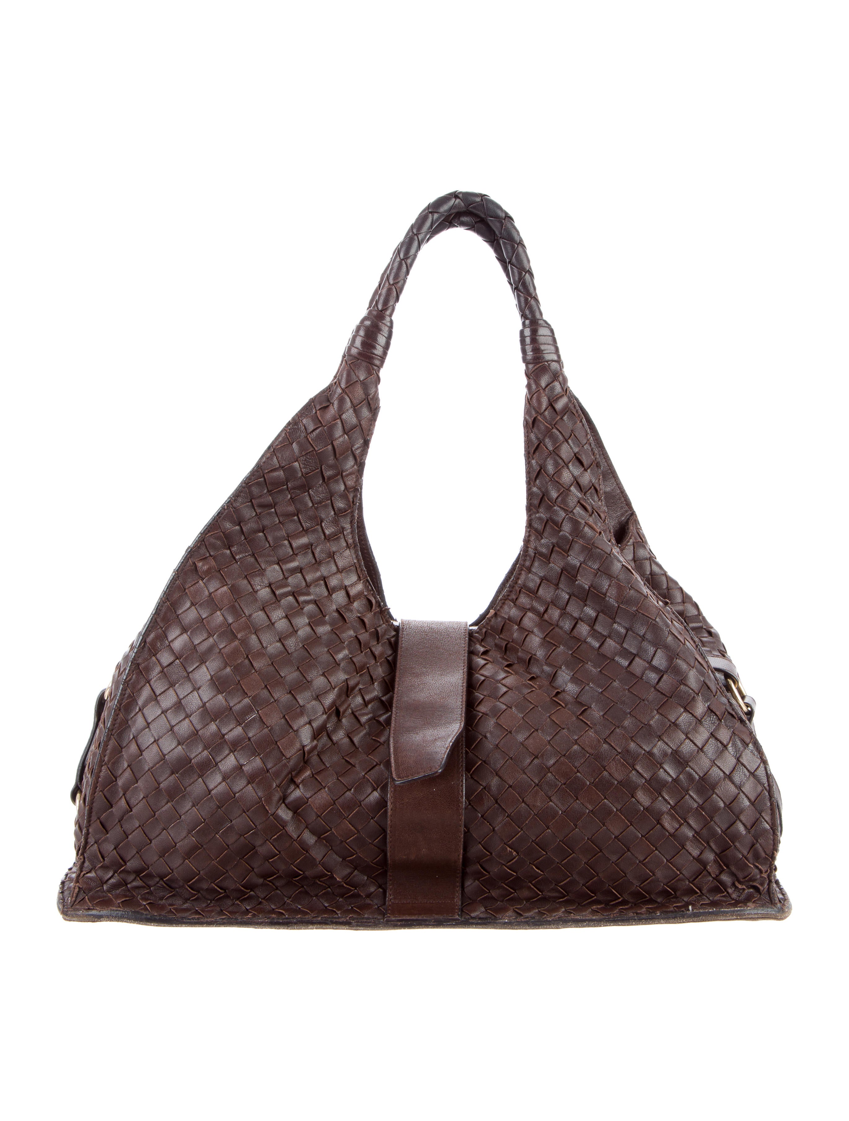 Bottega Veneta Intrecciato Leather Shoulder Bag - Brown Shoulder Bags ...