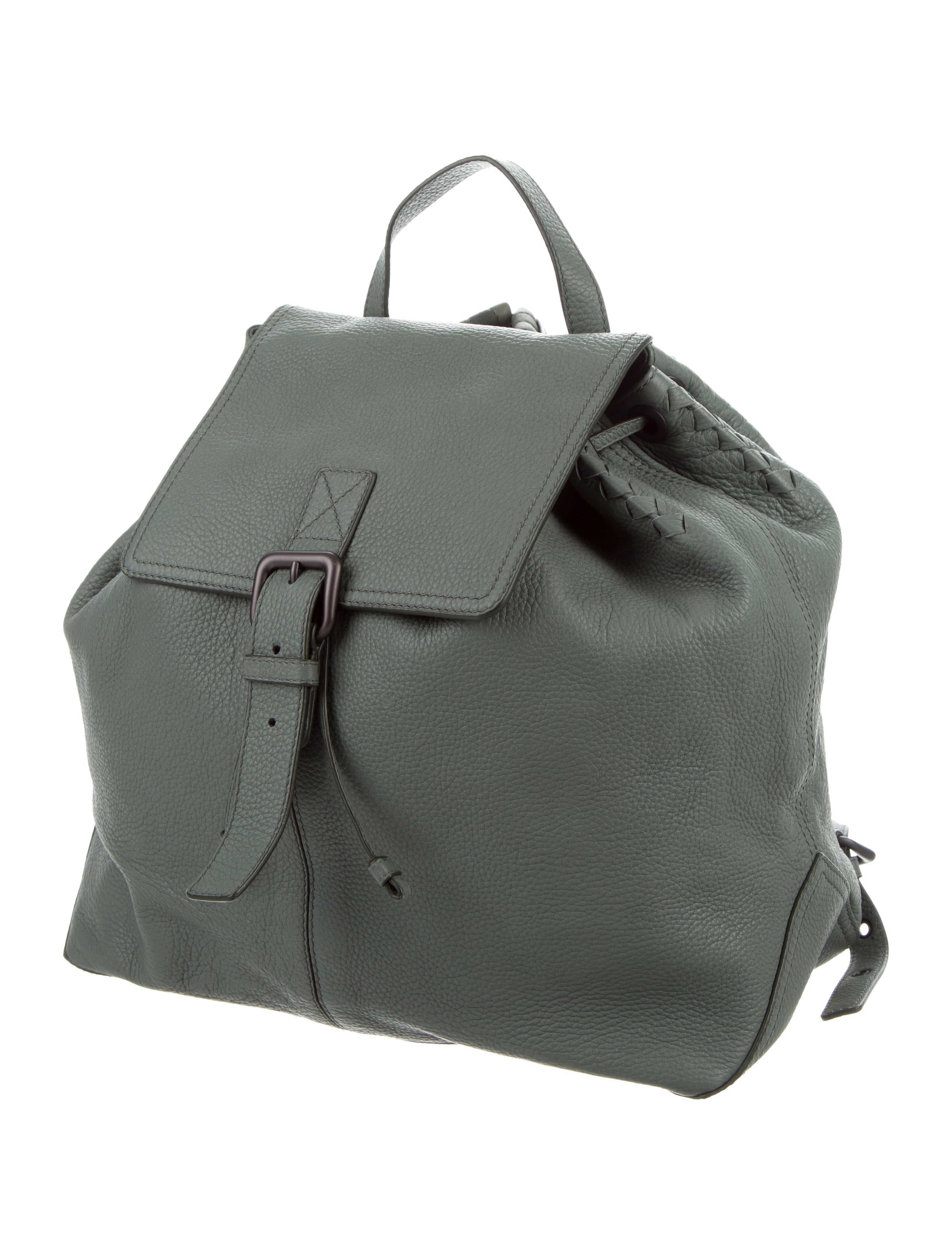 Bottega Veneta Intrecciato-Trimmed Leather Backpack - Green Backpacks ...