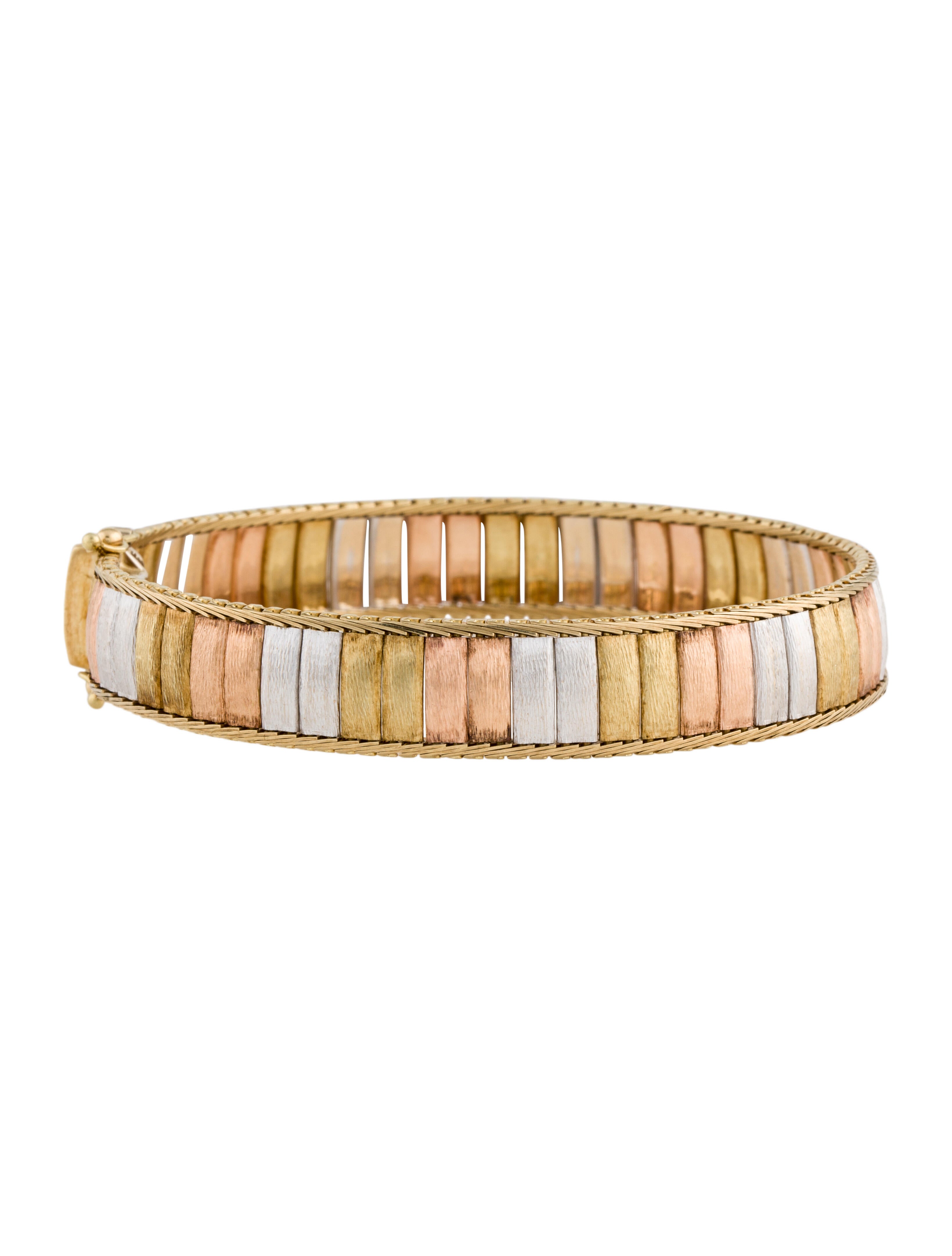 Bracelet 14K Tri-Color Bracelet - 14K Yellow Gold Wrap, Bracelets ...