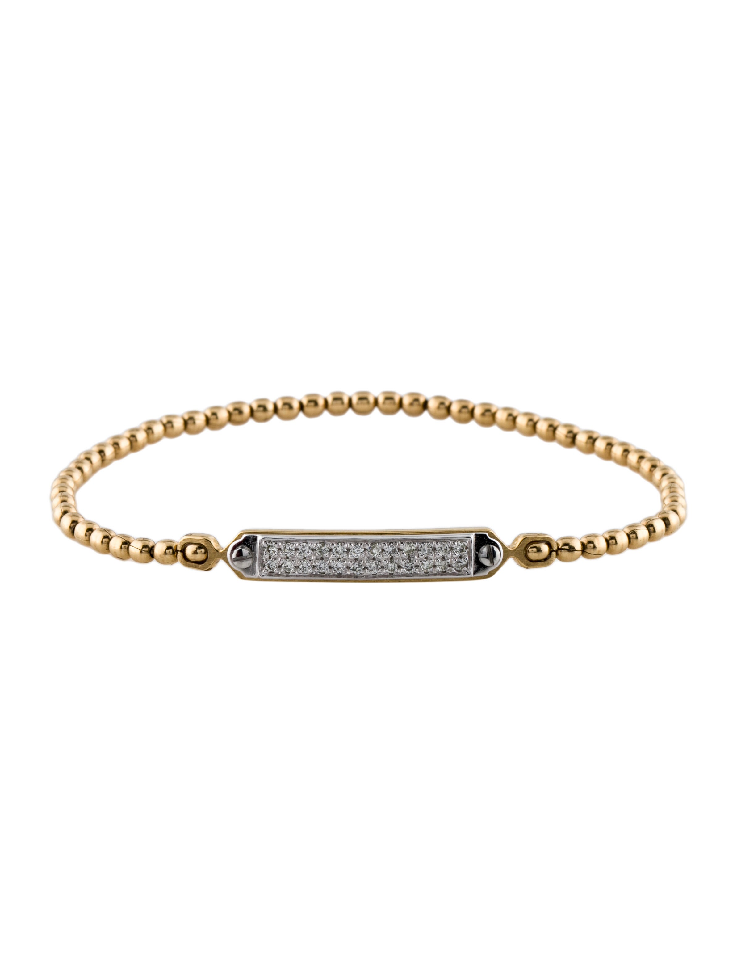 Fope 18K Diamond Prima Flex It Bracelet - 18K Yellow Gold Station ...