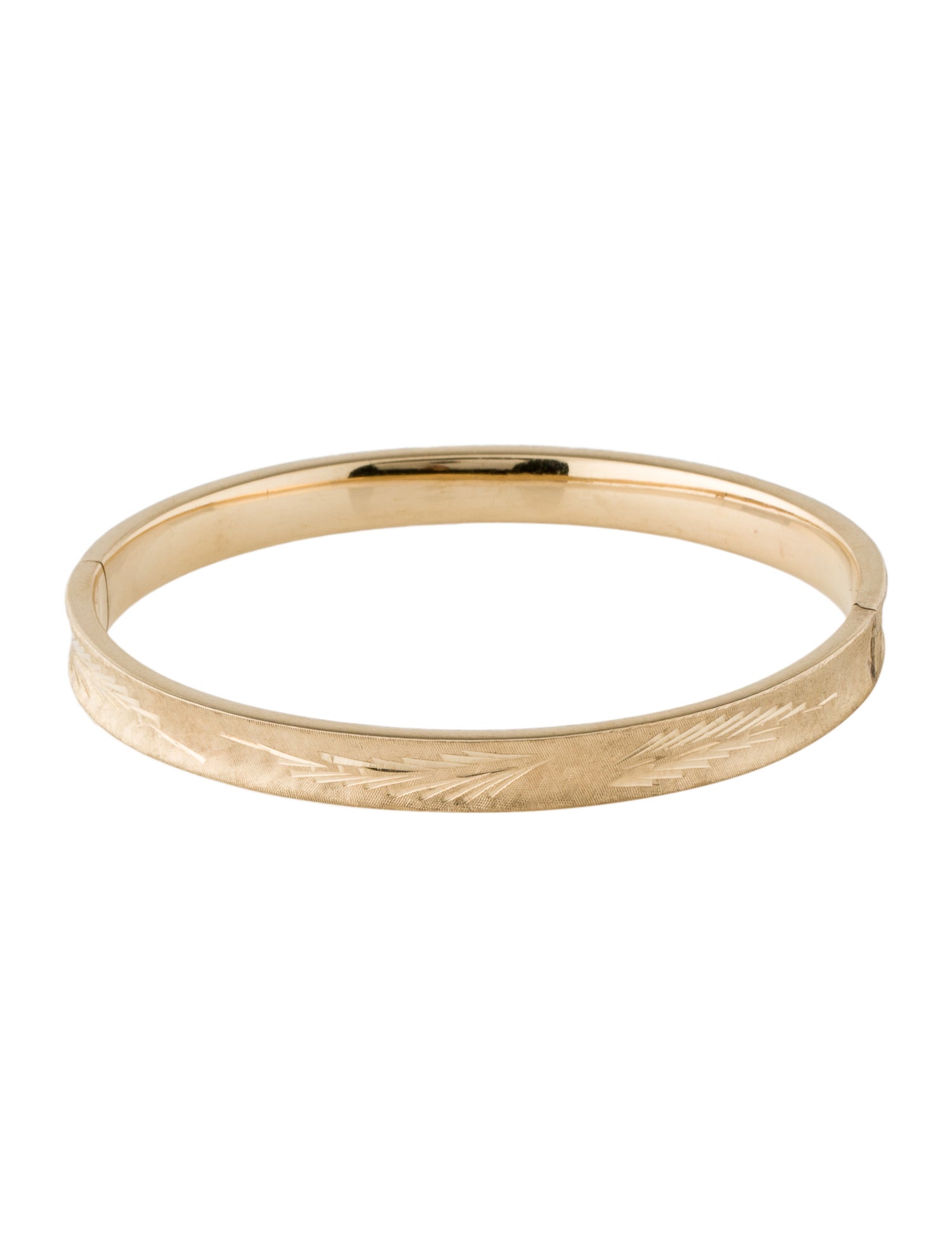 Bracelet 14K Filigree Expandable Bangle - 14K Yellow Gold Bangle ...