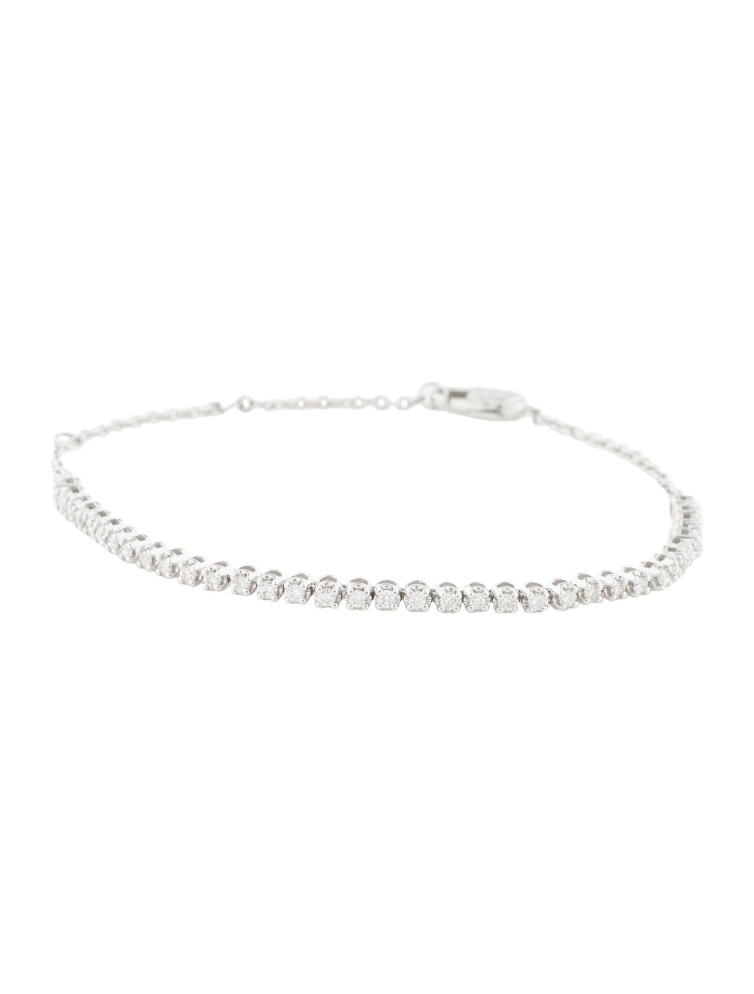 Bracelet 14K Diamond Adjustable Station Bracelet - Rhodium-Plated 14K ...