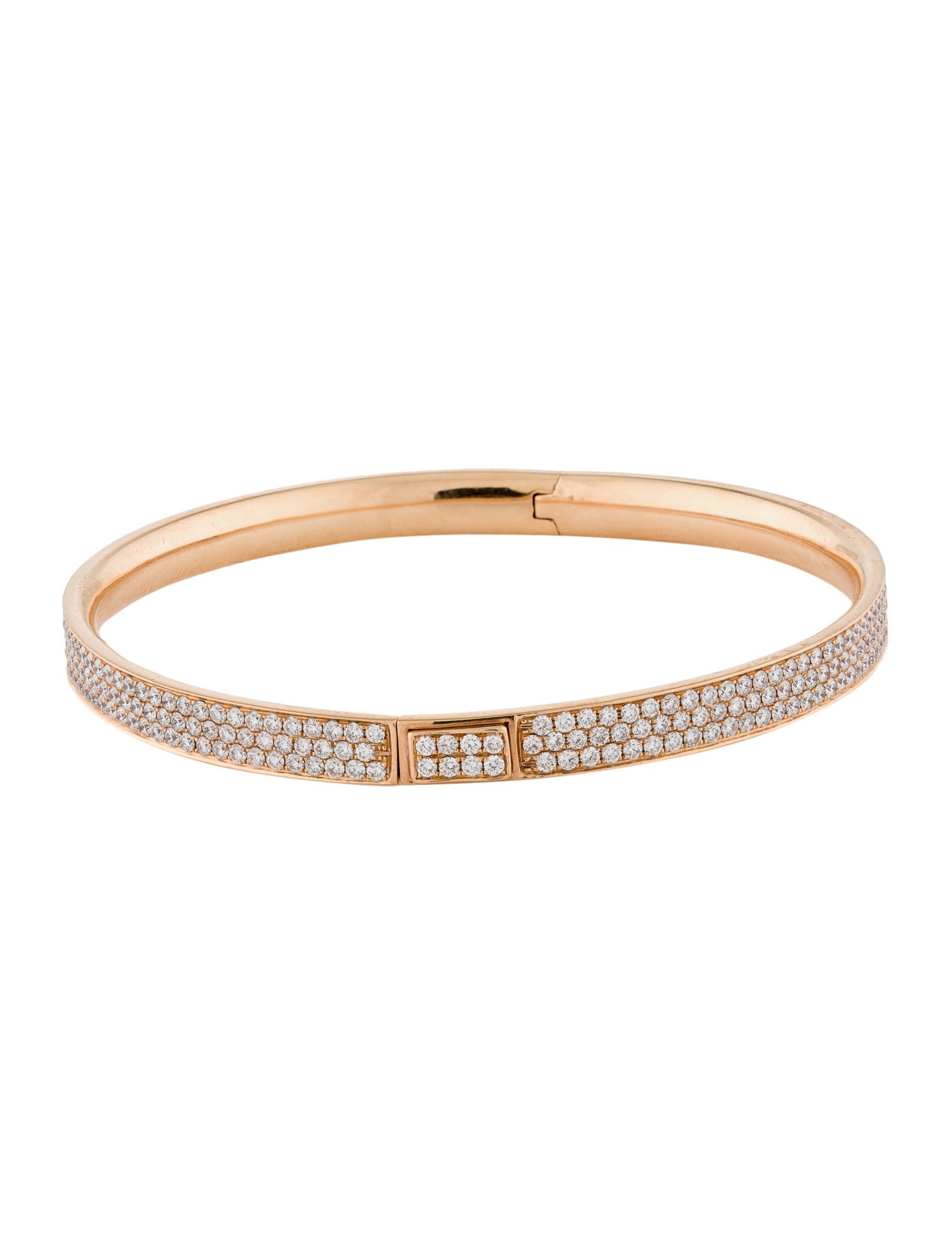 Bracelet 18K Diamond Bangle - 18K Yellow Gold Bangle, Bracelets ...