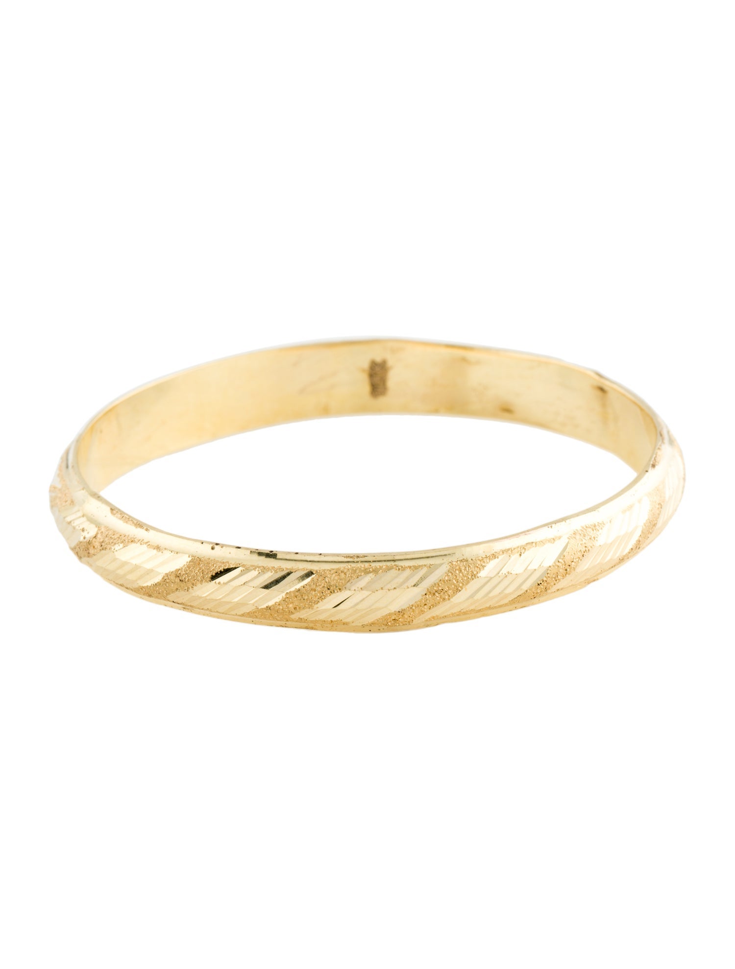 Bracelet 22K Textured Bangle - 22K Yellow Gold Bangle, Bracelets | The ...