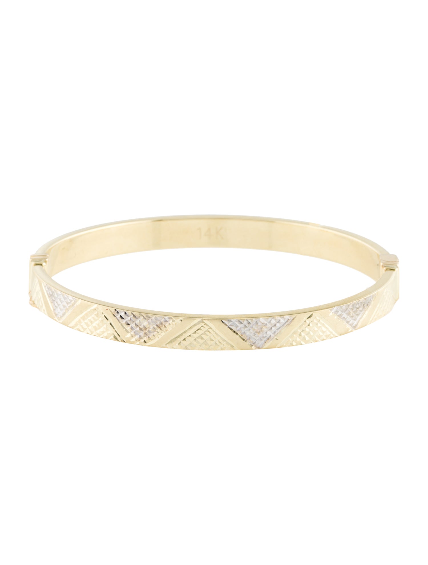 Bracelet 22K Textured Bangle - 22K Yellow Gold Bangle, Bracelets | The ...