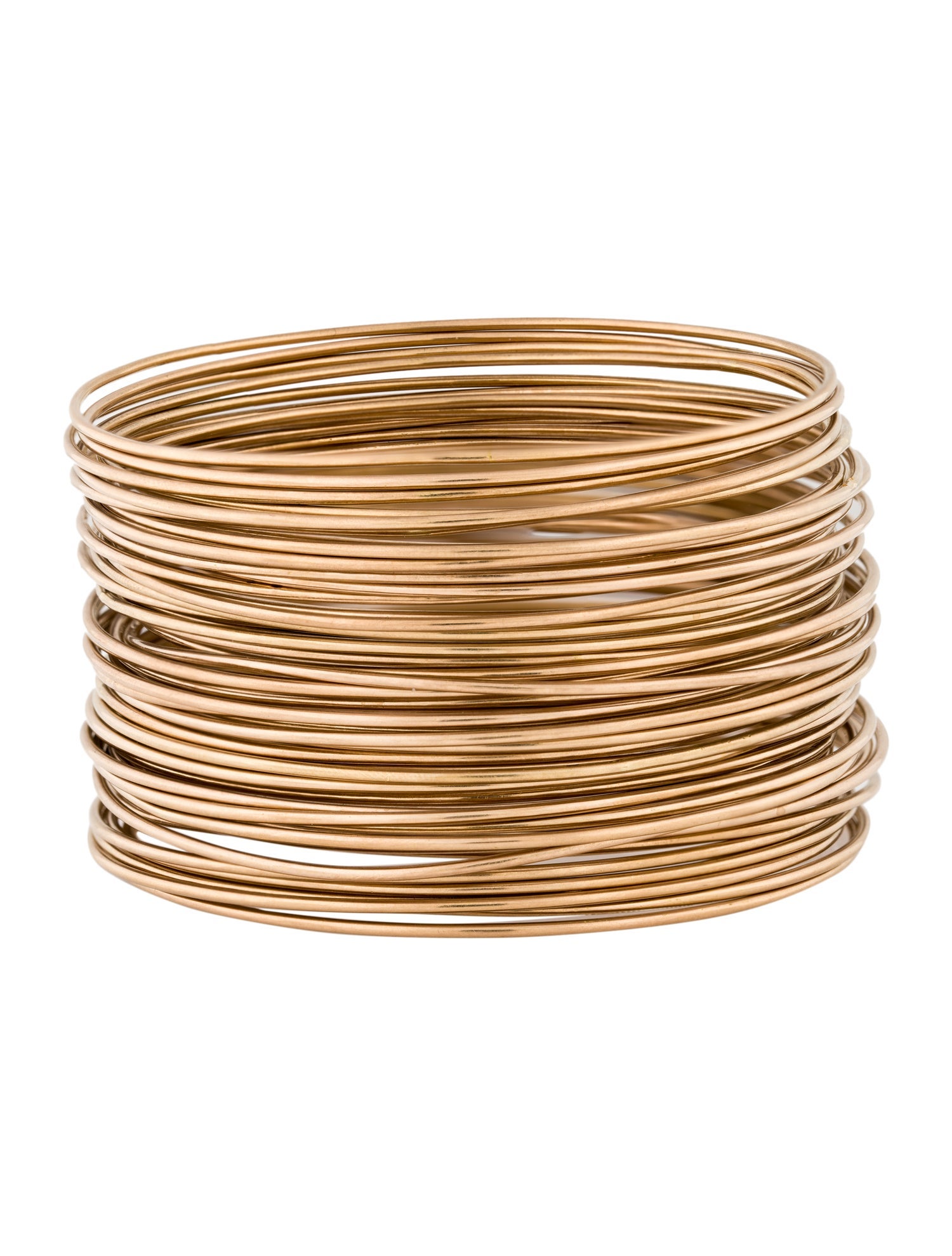 Bracelet 18K Thin Bangle Set - 18K Rose Gold Bangle, Bracelets ...