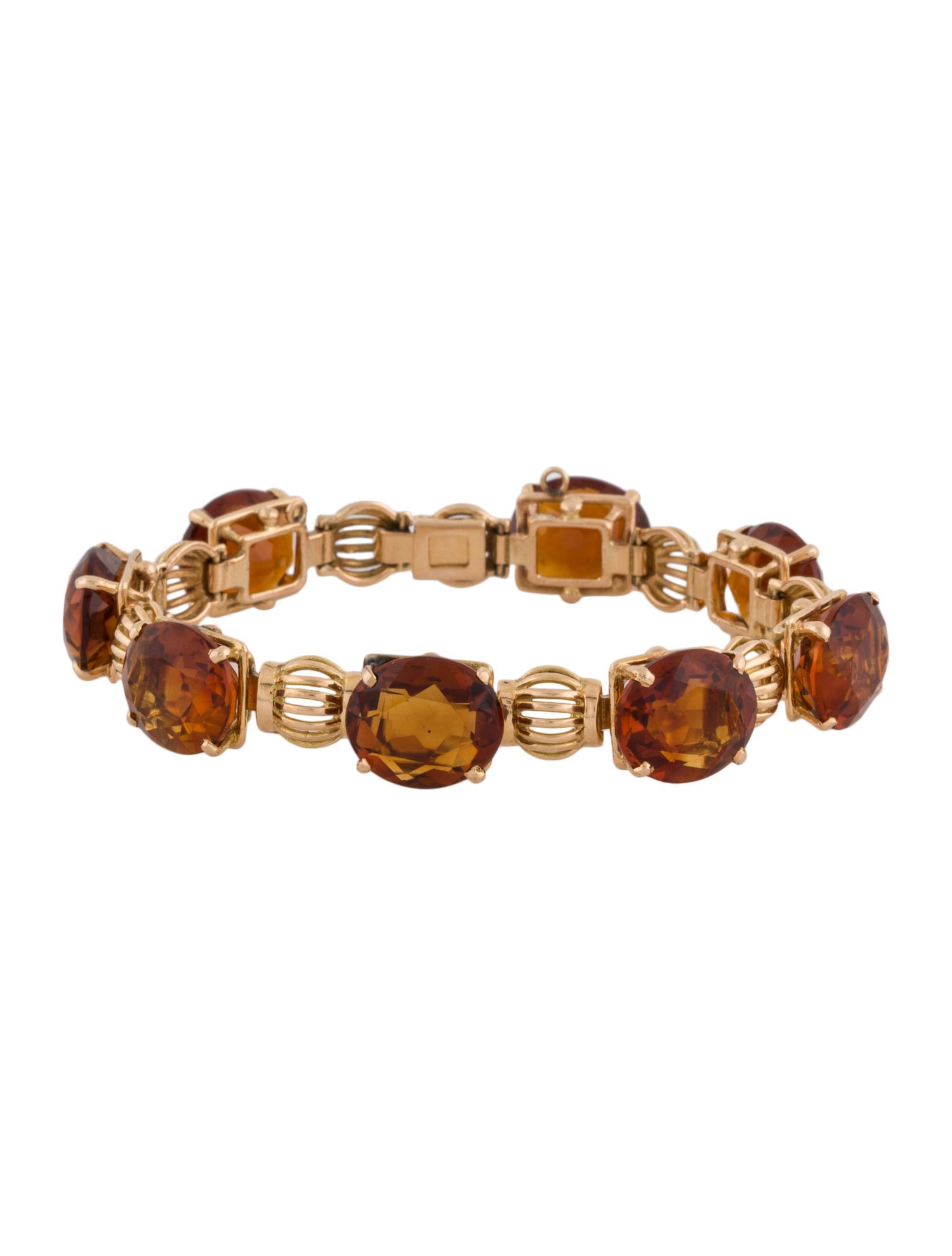 H.Stern 18K Citrine & Diamond Link Bracelet - 18K Yellow Gold Link ...
