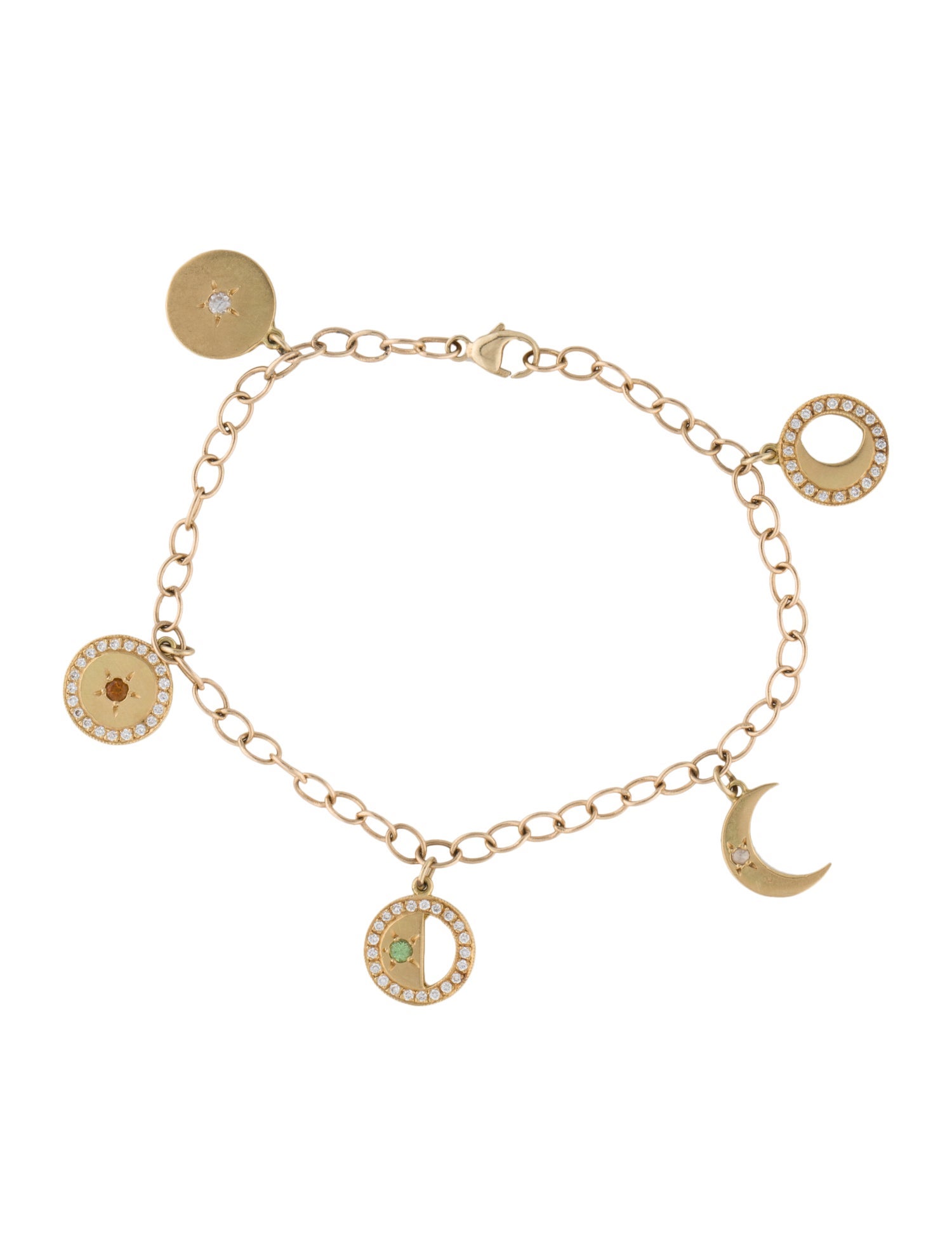 King Baby Studio Integrated Skull Charm Bracelet - Sterling Silver ...