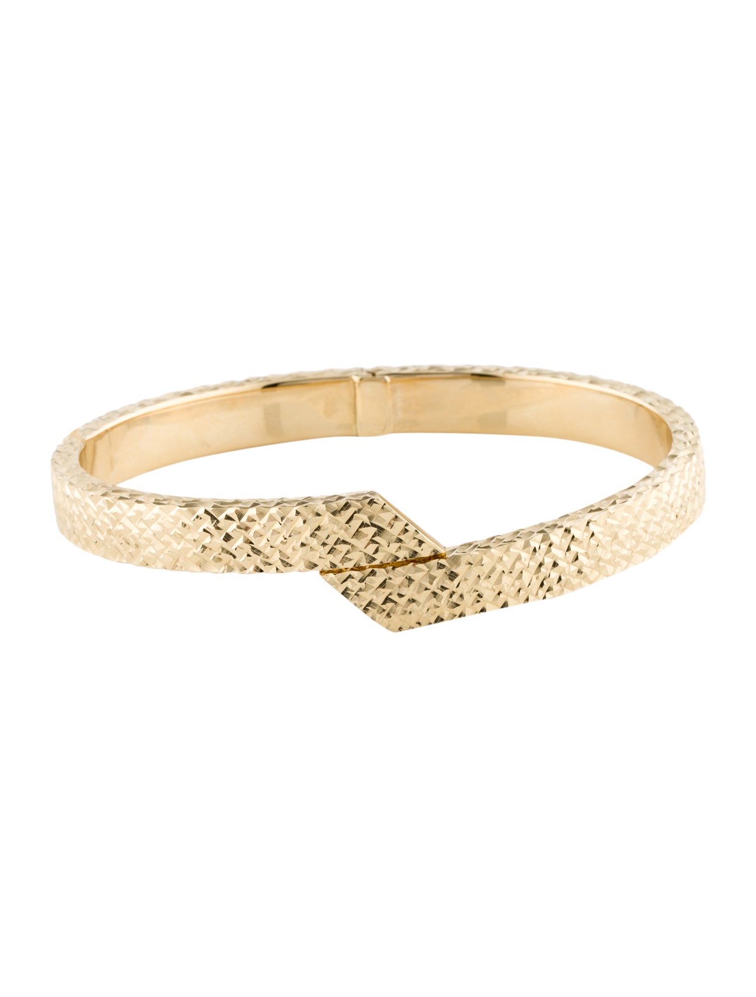 Bracelet 14K Bypass Bangle - 14K Yellow Gold Bangle, Bracelets ...