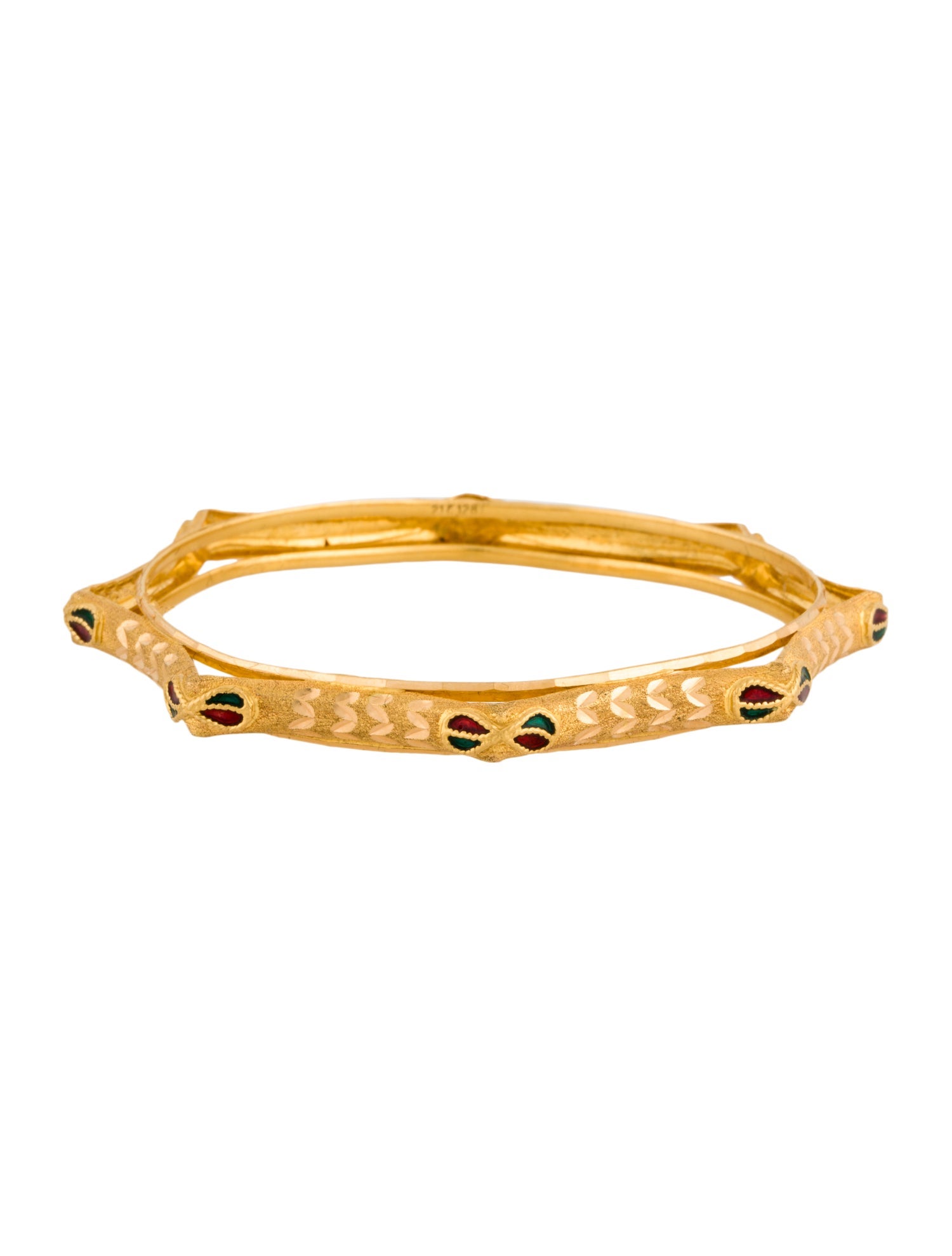 Bracelet 21K Star Bangle Bracelet - 21K Yellow Gold Bangle, Bracelets ...