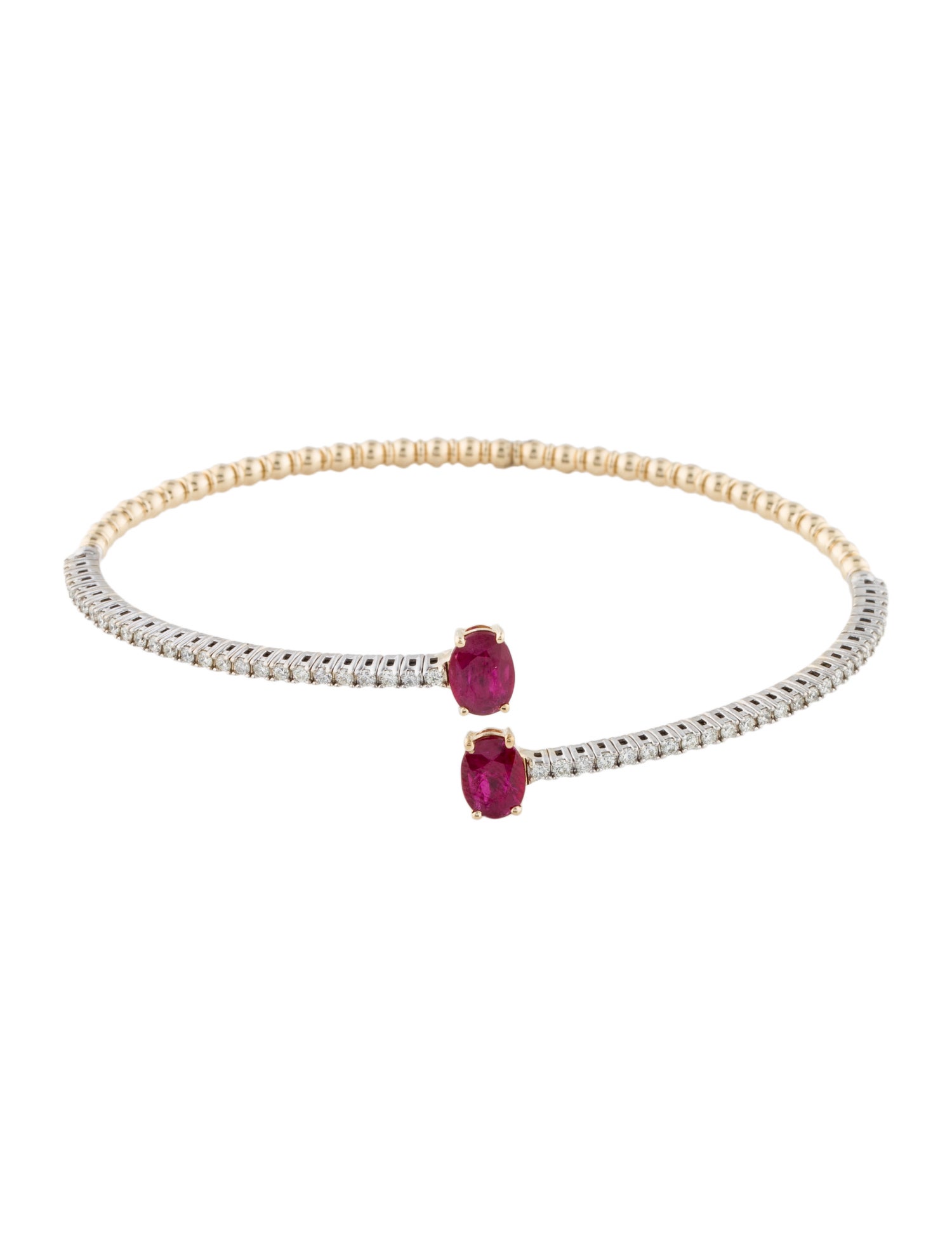 Bracelet 14K 9.33ctw Diamond Wave Cuff Bracelet - 14K Yellow Gold Cuff ...