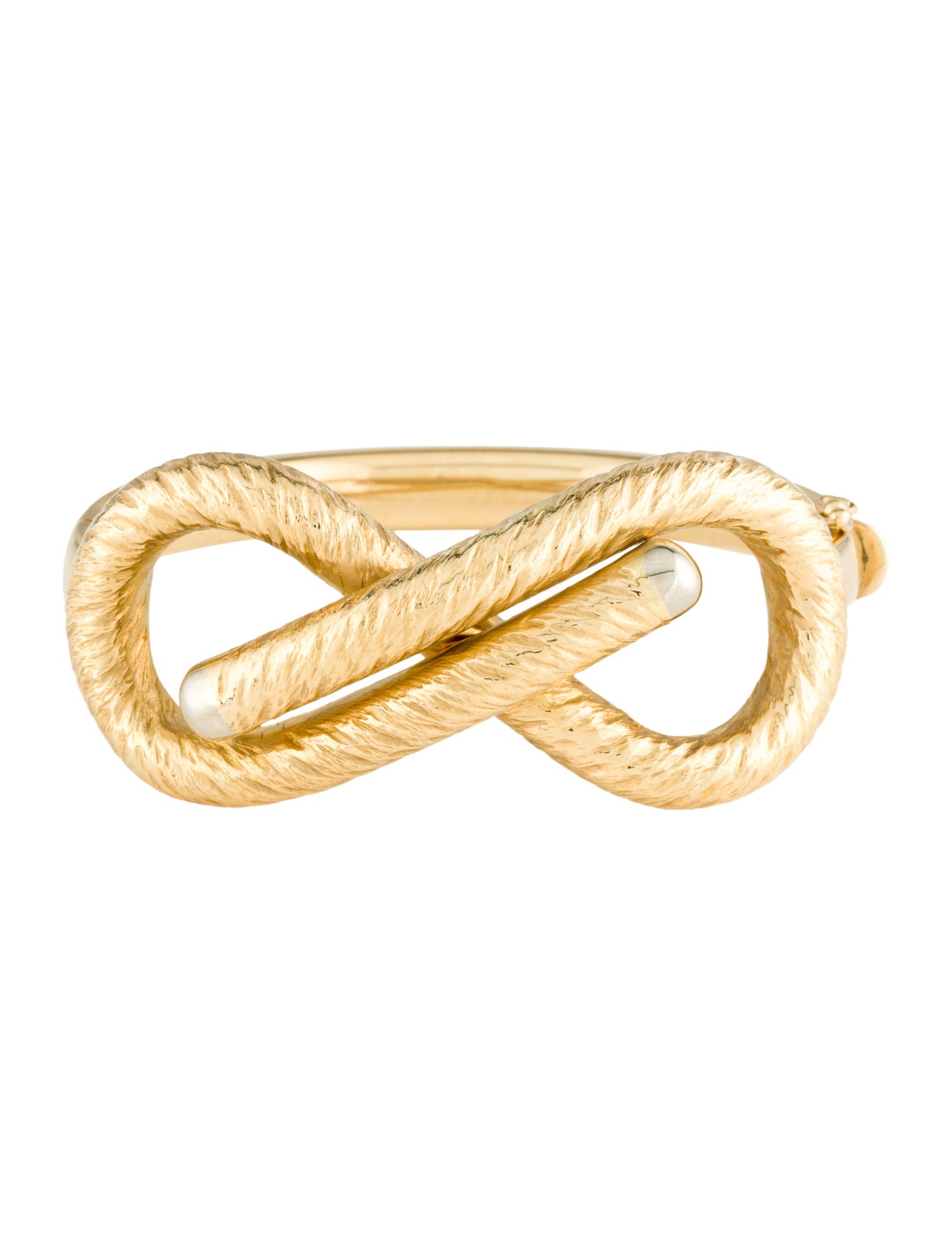 Bracelet 18K Knot Hinged Bangle Bracelet - 18K Yellow Gold Bangle ...