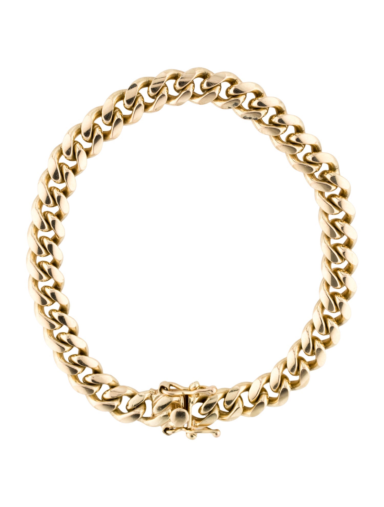 Bracelet 14K Cuban Link Bracelet - 14K Yellow Gold Link, Bracelets ...
